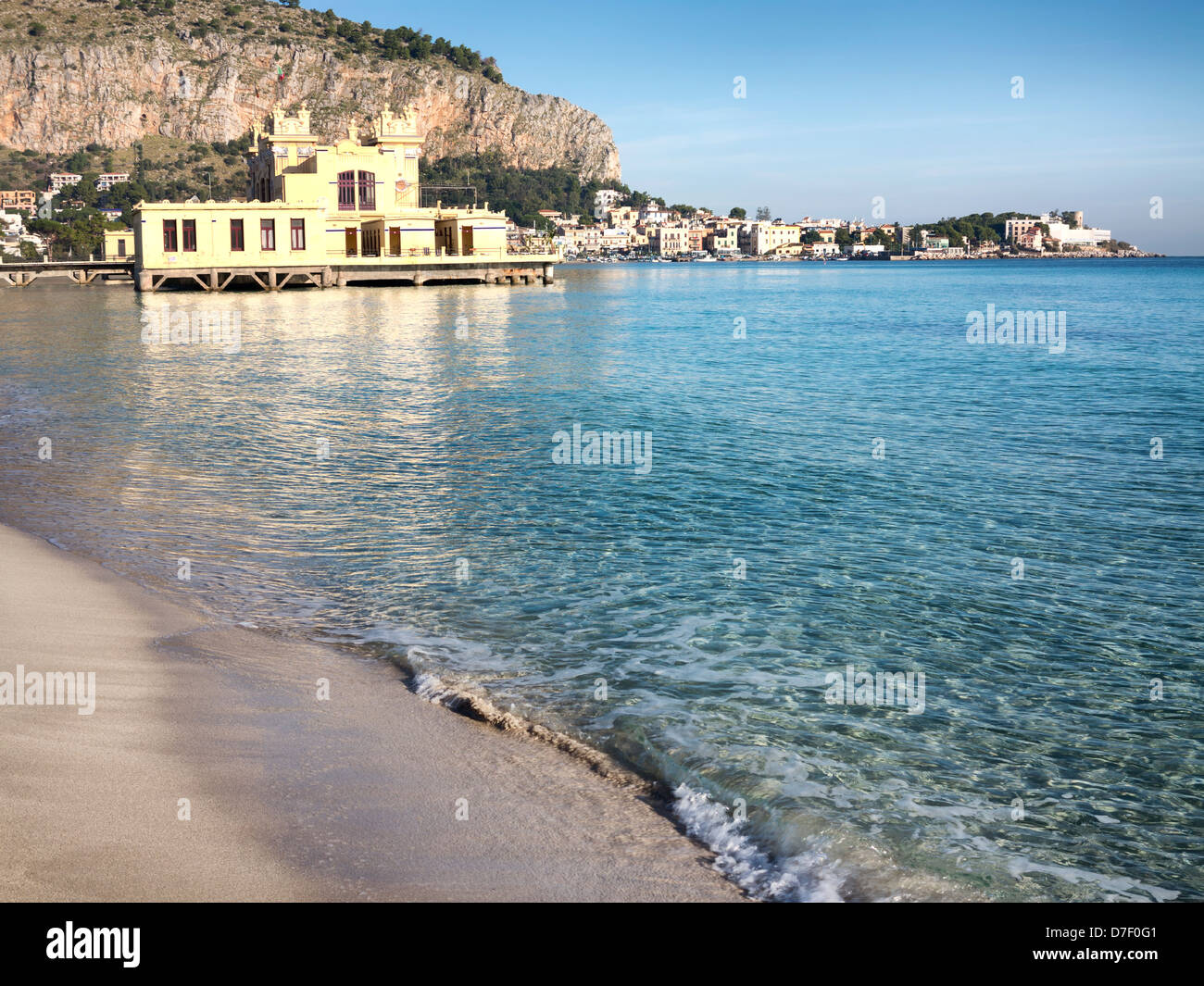 Mondello Beach Palermo Sicily Italy Stockfotos und -bilder Kaufen - Alamy