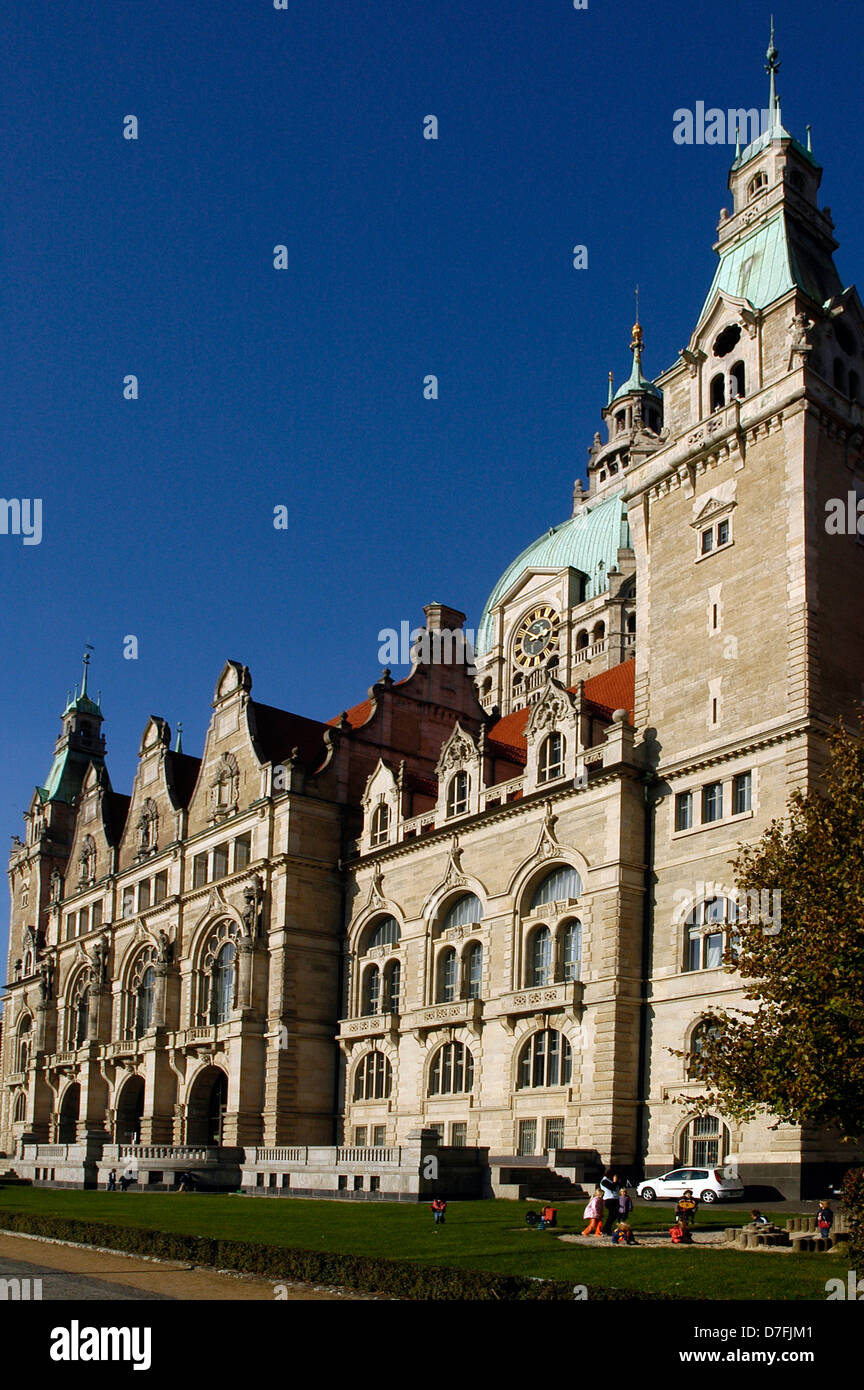 Deutschland, Hannover, neues Rathaus, Neues Rathaus Stockfotografie - Alamy