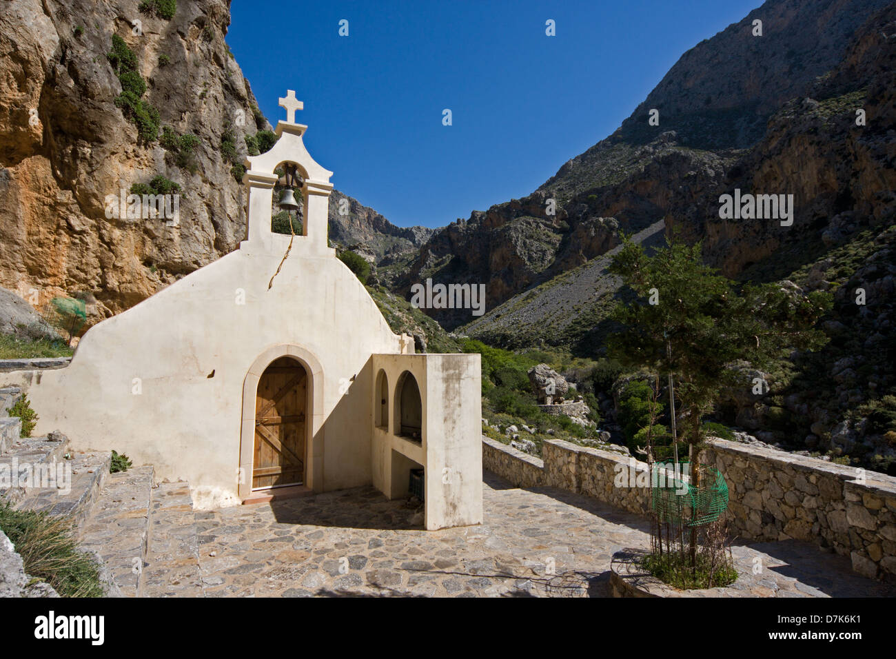 Crete White Church Greece Stockfotos & Crete White Church Greece Bilder ...
