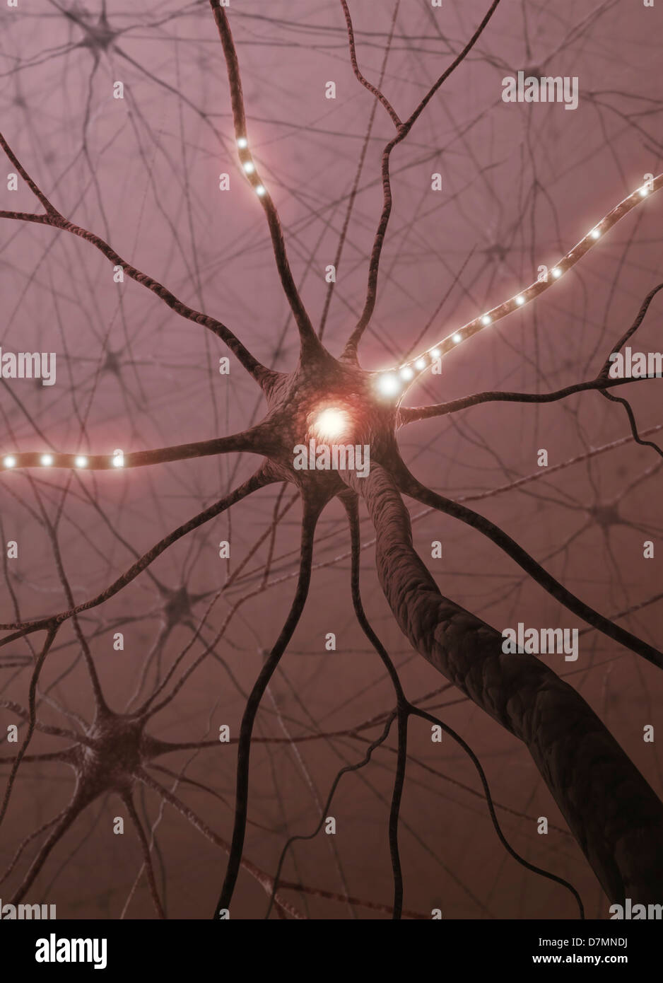 Neuronales Netz, artwork Stockfotografie - Alamy
