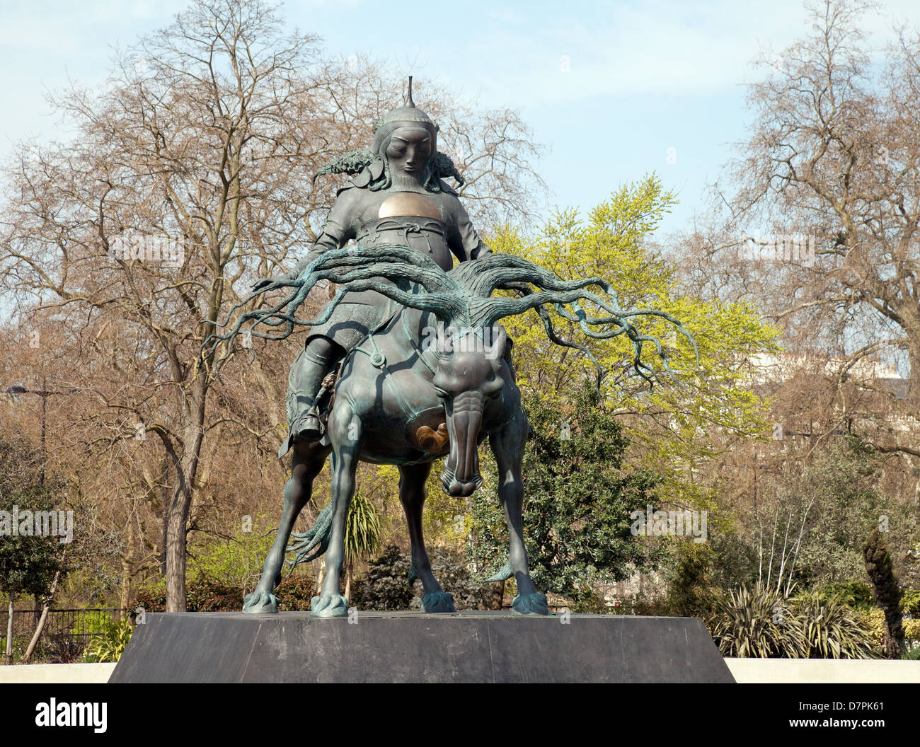 Dschingis Khan Statue von Dashi Namdakov am Marble Arch, central London ...