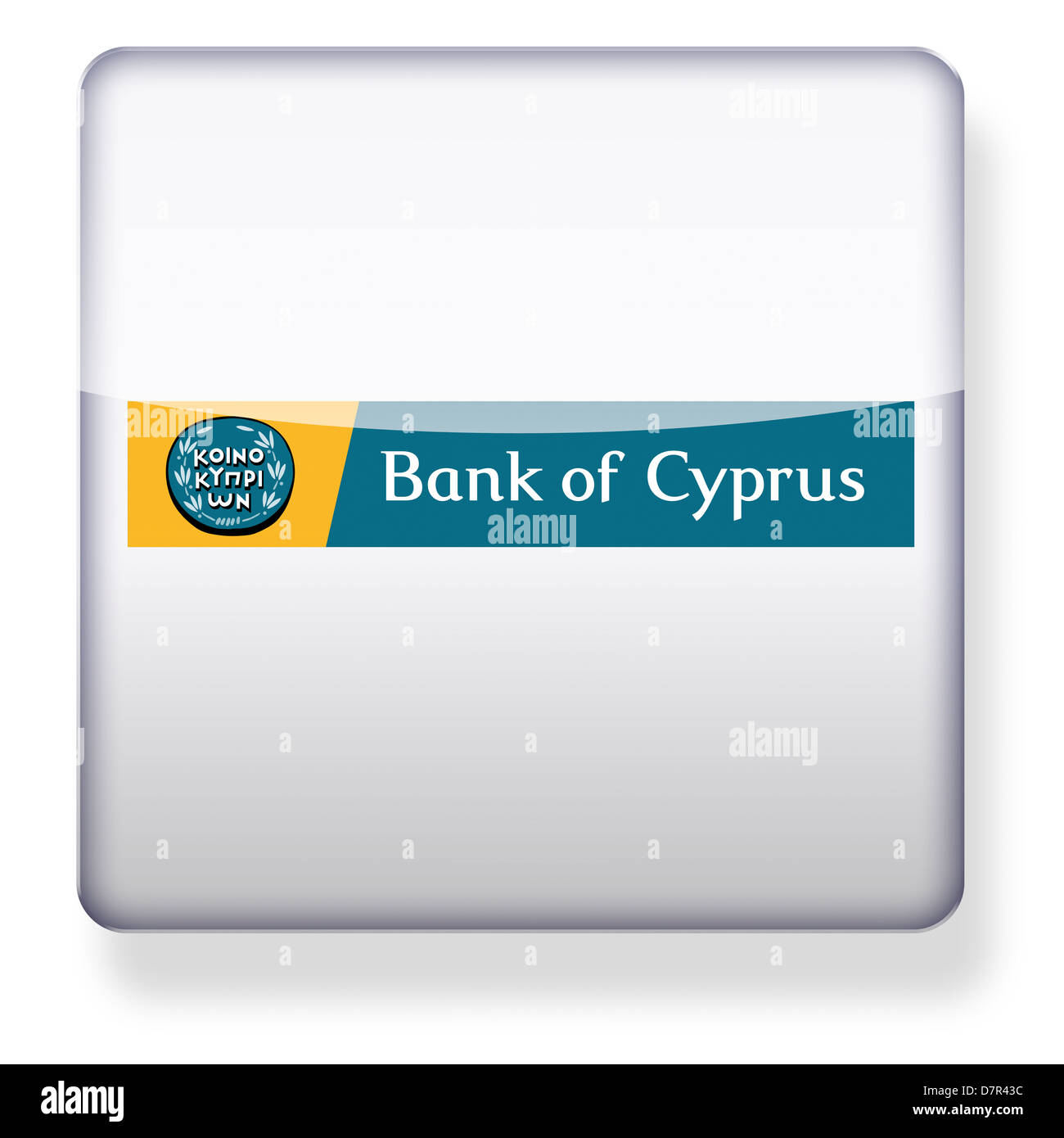 Bank of Cyprus Logo als ein app-Symbol. Clipping-Pfad enthalten ...