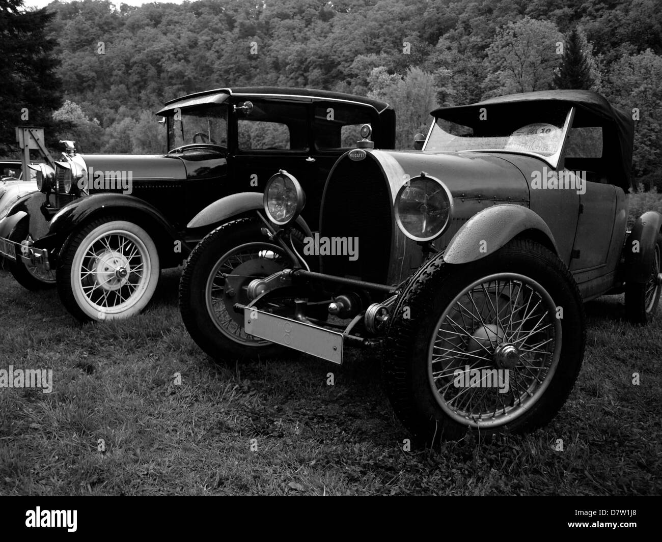 Alte sammlerautos Schwarzweiß-Stockfotos und -bilder - Alamy