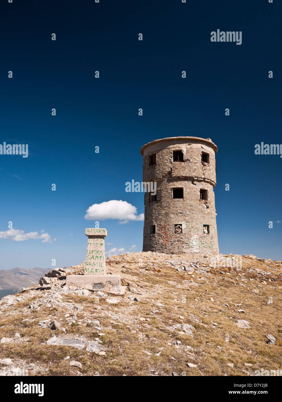 Gipfel-Wachturm und trigonometrischen Punkt auf Titov Vrv (2747m), der ...