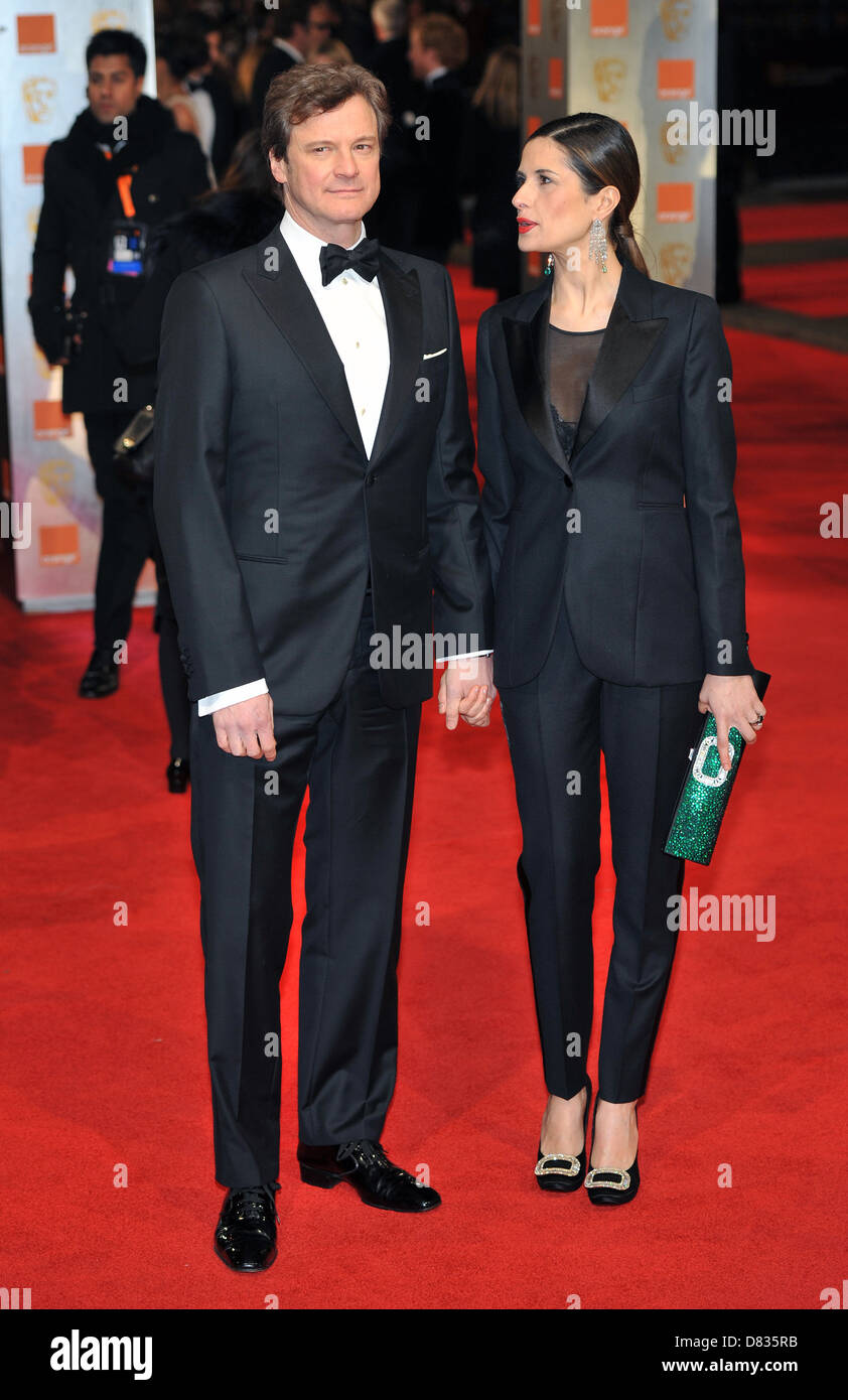 Colin Firth und Livia Giuggioli Orange British Academy Film Awards ...