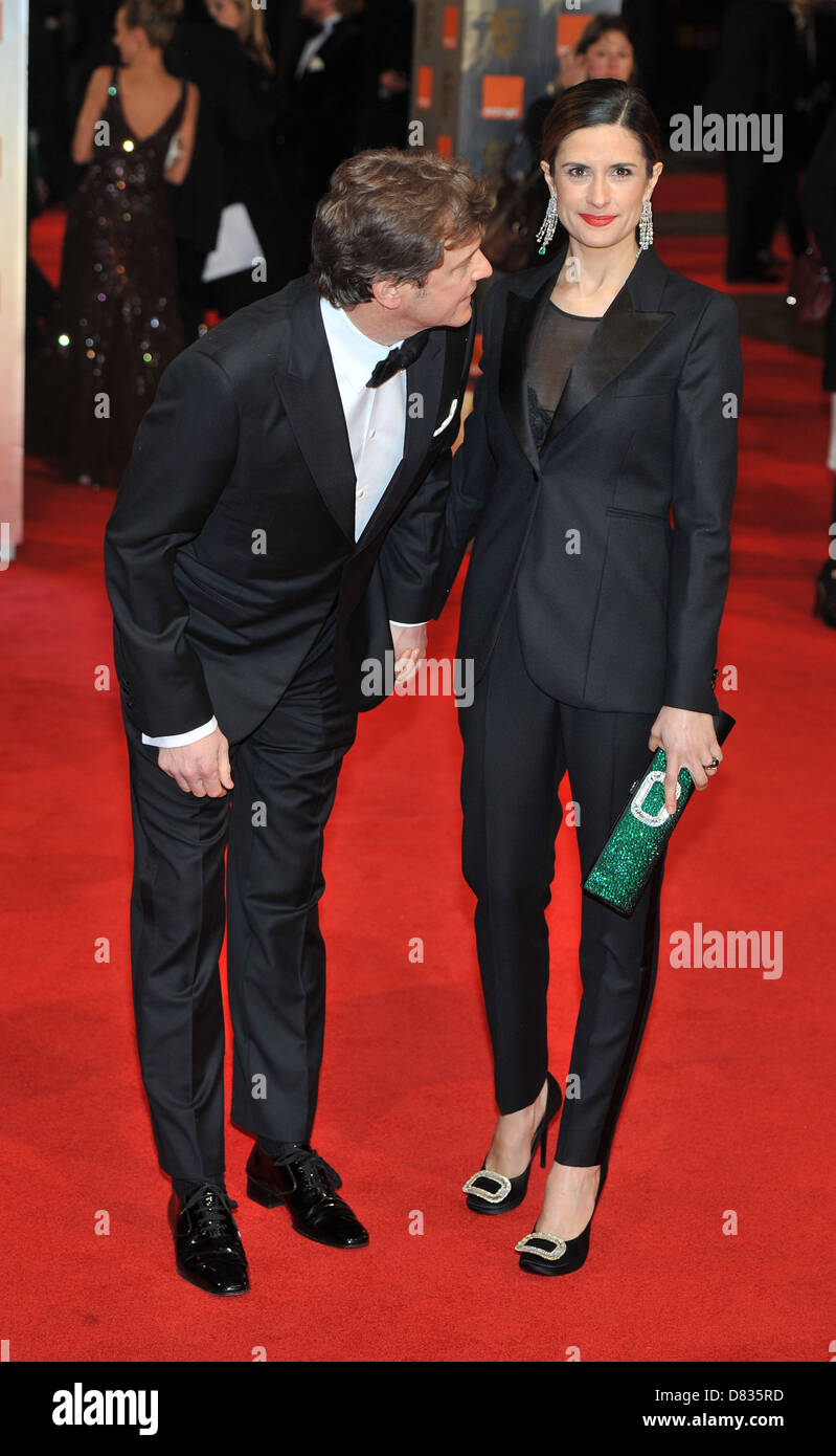 Colin Firth und Livia Giuggioli Orange British Academy Film Awards ...