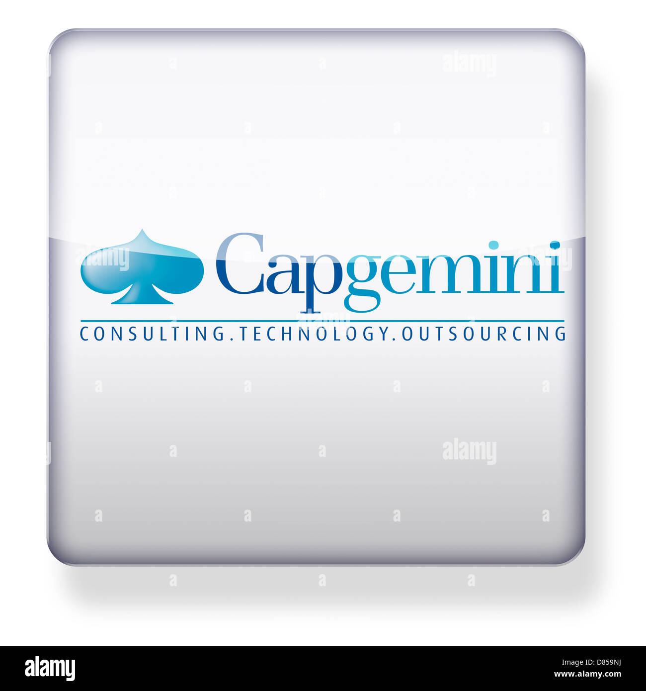 Cap Gemini-Logo als ein app-Symbol. Clipping-Pfad enthalten ...