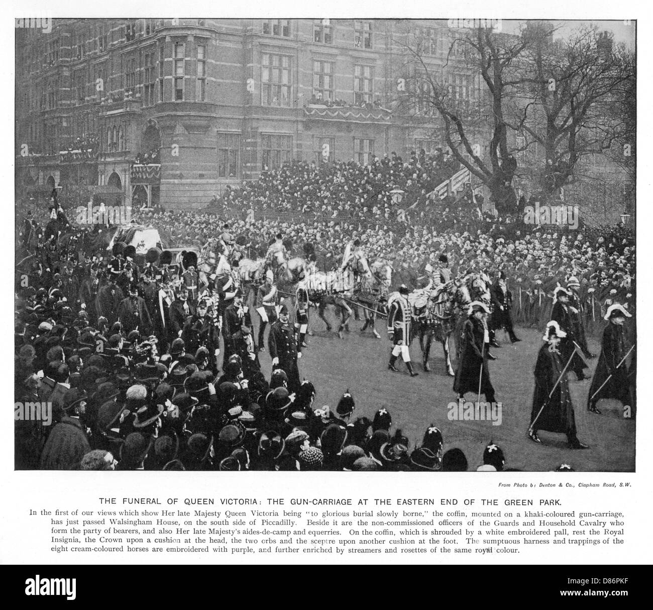 Leichenzug der königin victoria Schwarzweiß-Stockfotos und -bilder - Alamy