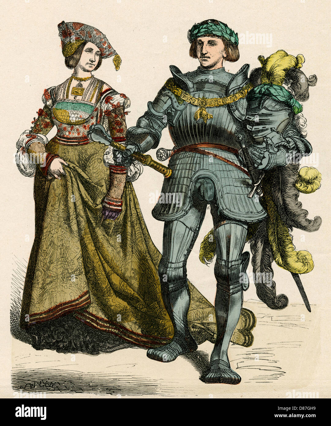 Deutsche Ritter Lady Stockfotografie - Alamy