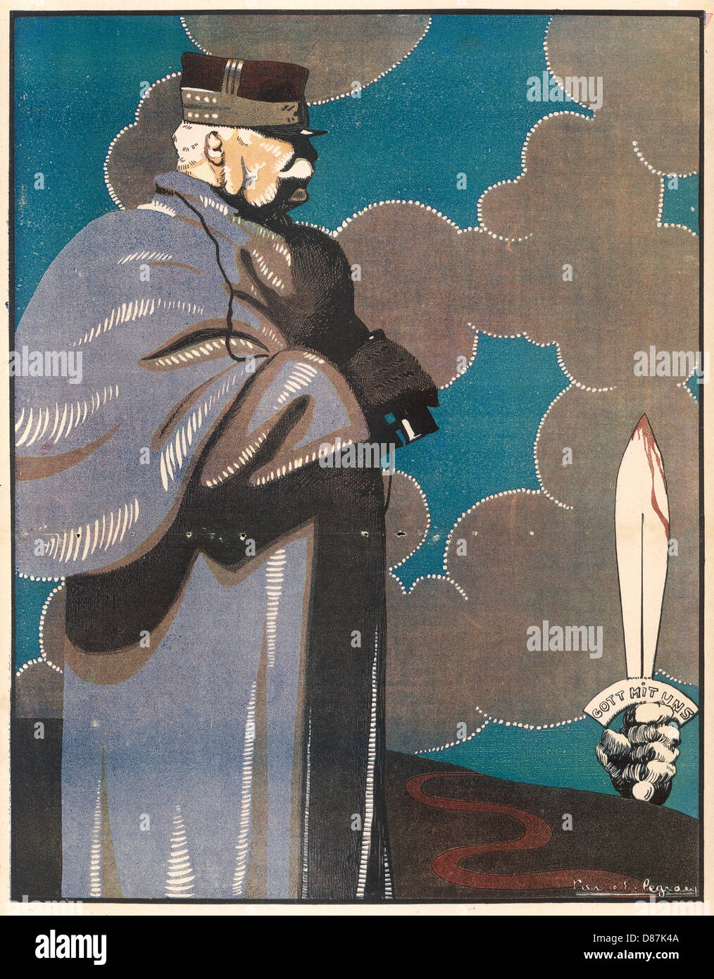 Cartoon, Marschall Philippe Petain, WW1 Stockfotografie - Alamy