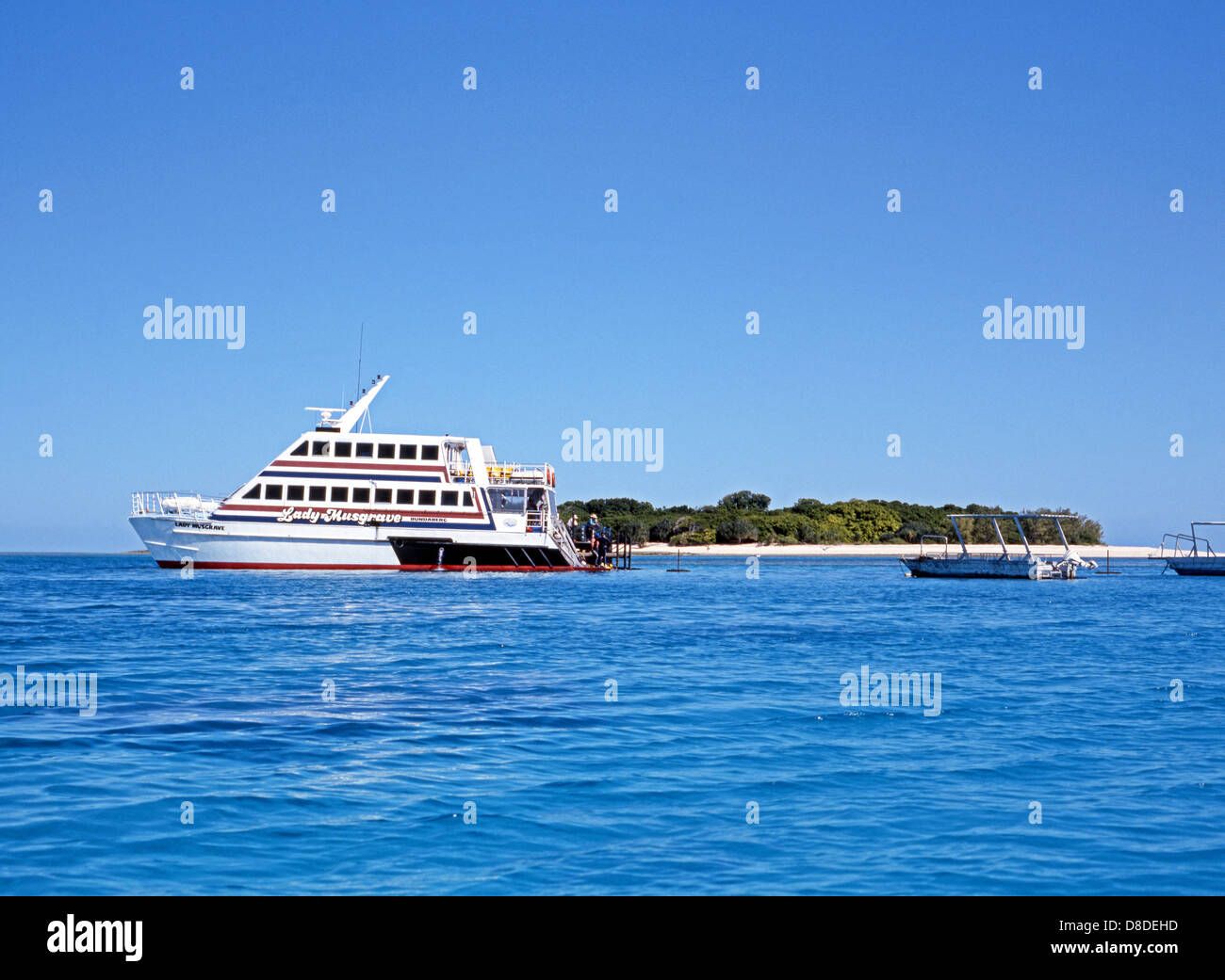 Ausflugsboote verankert sich Lady Musgrave Island, Steinbock Cays ...