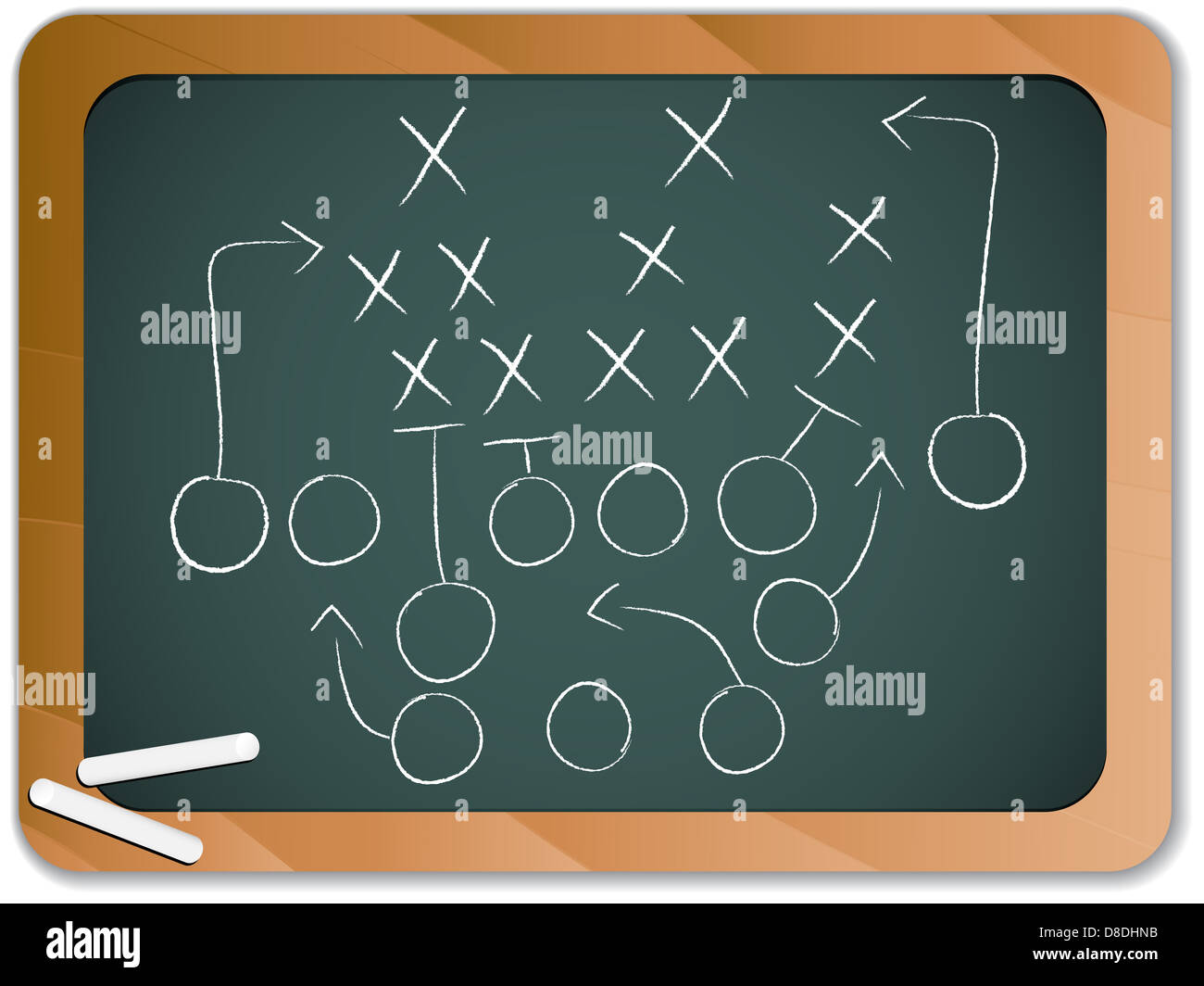 Vektor - Teamwork Fußball Spielplan Strategie auf Tafel Stockfotografie ...