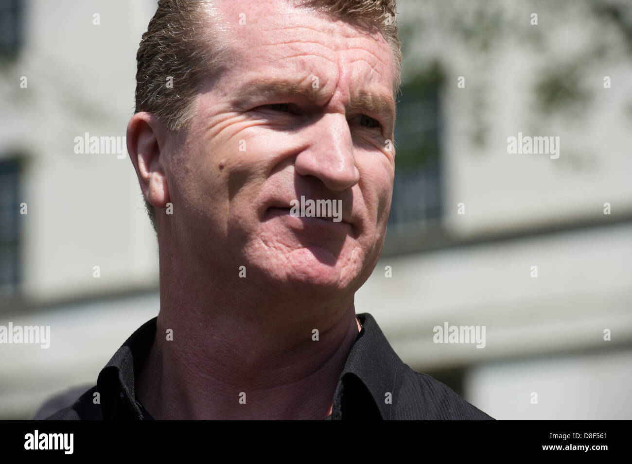 English Defence League EDL-Kundgebung vor Downing Street am 27. Mai ...