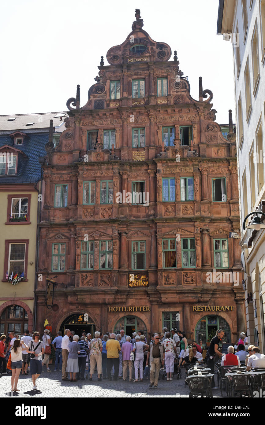 Deutschland, Baden-Württemberg, Heidelberg, "das Haus der Ritter ...