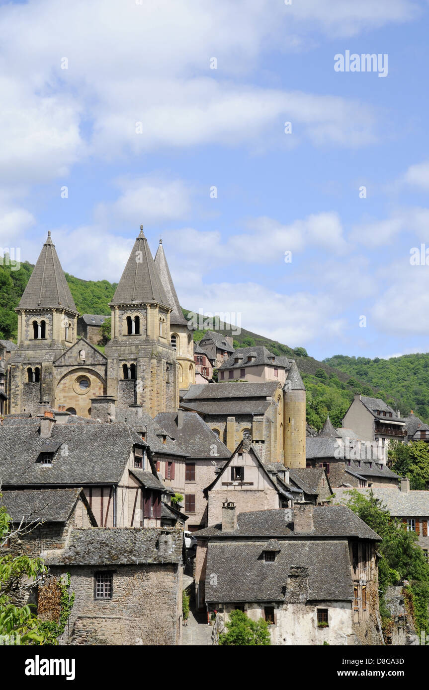 Abbey church sainte foy conques aveyron -Fotos und -Bildmaterial in ...