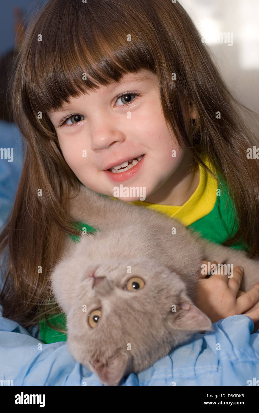 Kleines mädchen mit katze -Fotos und -Bildmaterial in hoher Auflösung ...