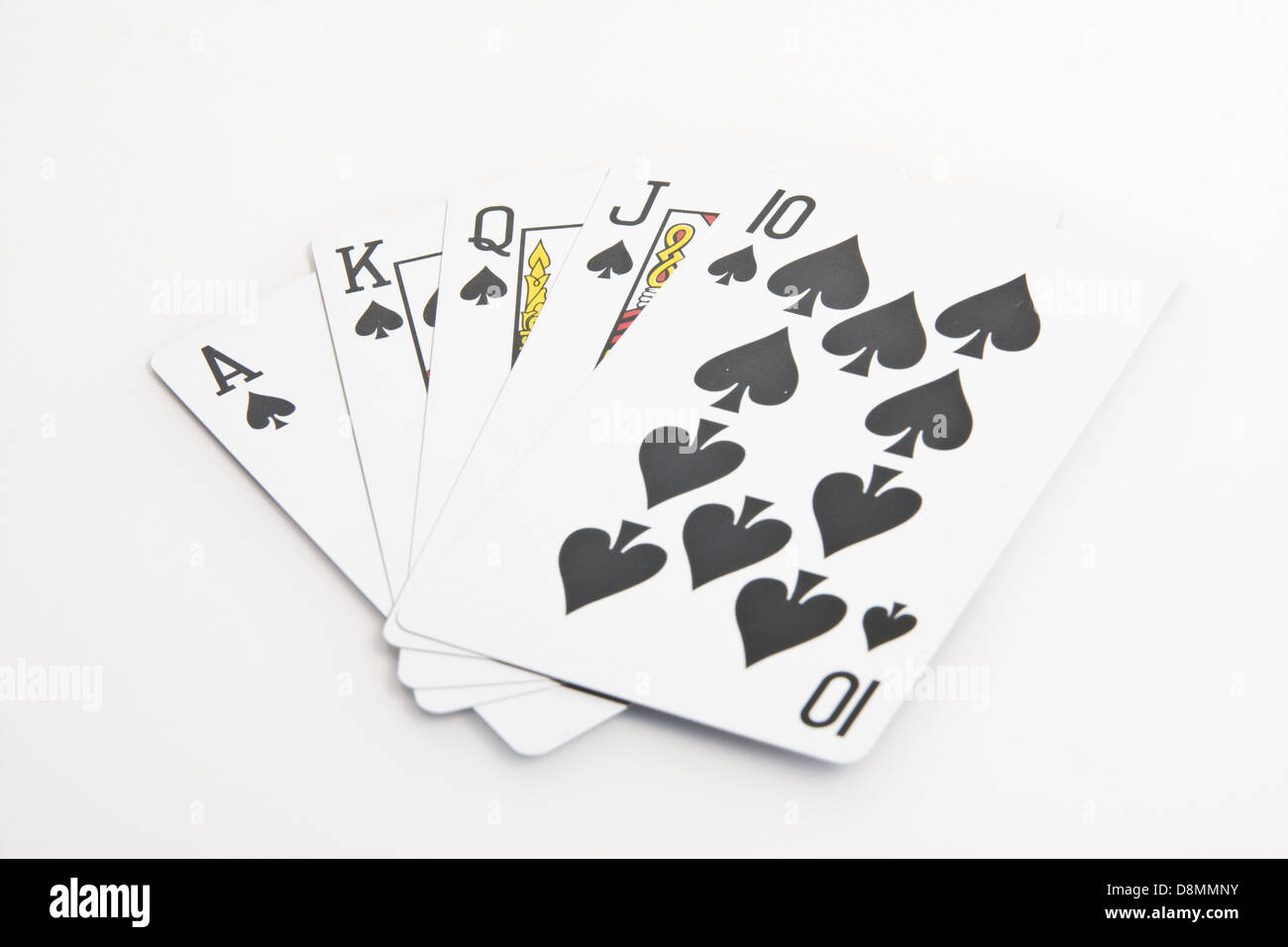 Royal flush of spades -Fotos und -Bildmaterial in hoher Auflösung – Alamy