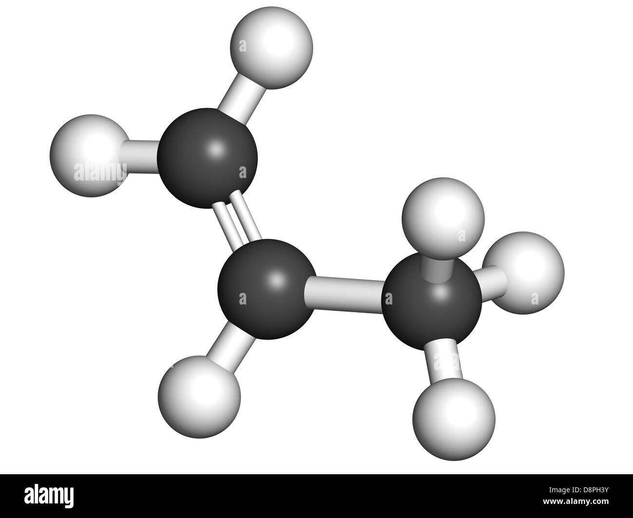 Chemical structure propylene propene polypropylene -Fotos und ...