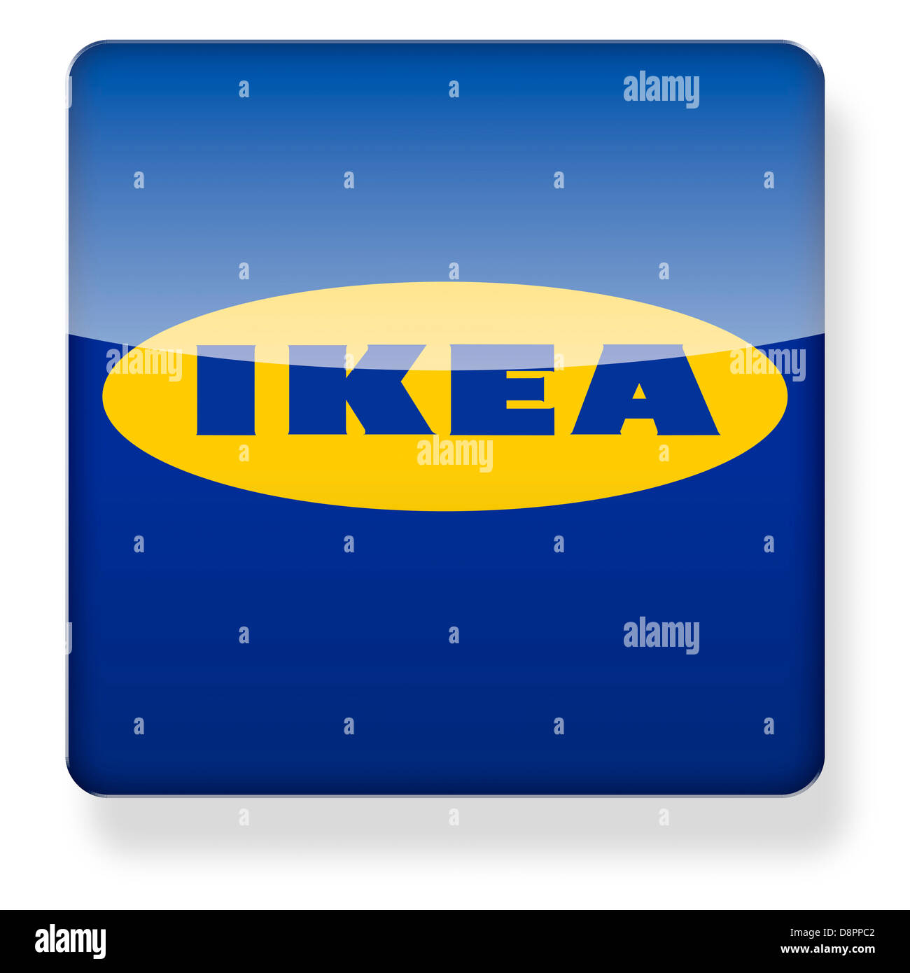 IKEA-Logo als ein app-Symbol. Clipping-Pfad enthalten Stockfotografie ...