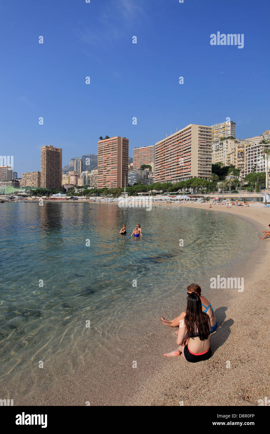 Larvotto Strand von Monaco Stockfotografie - Alamy