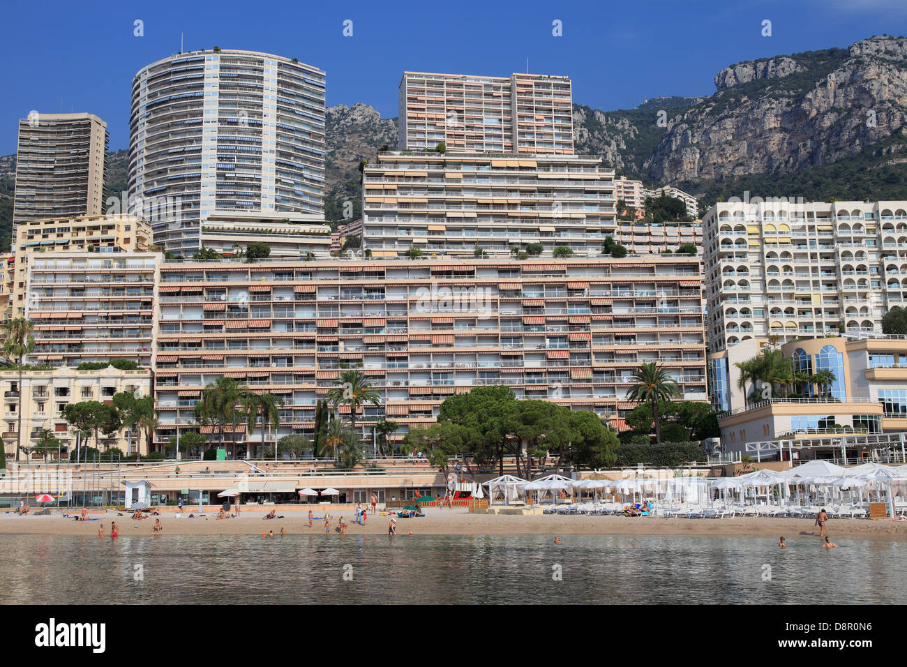 Larvotto Strand von Monaco Stockfotografie - Alamy