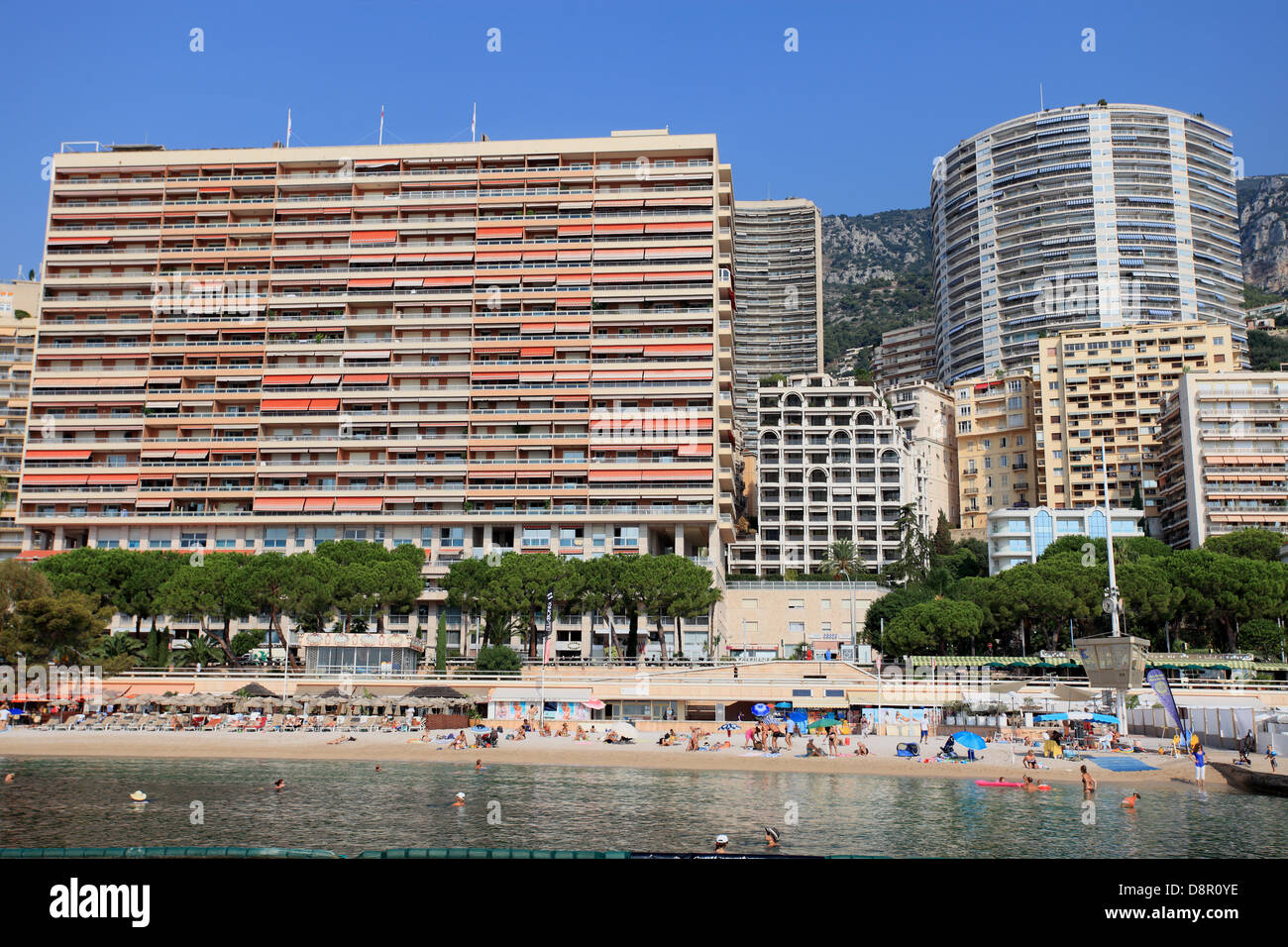 Larvotto Strand von Monaco Stockfotografie - Alamy