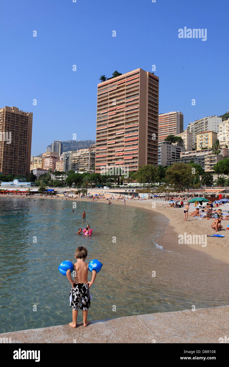 Larvotto Strand von Monaco Stockfotografie - Alamy