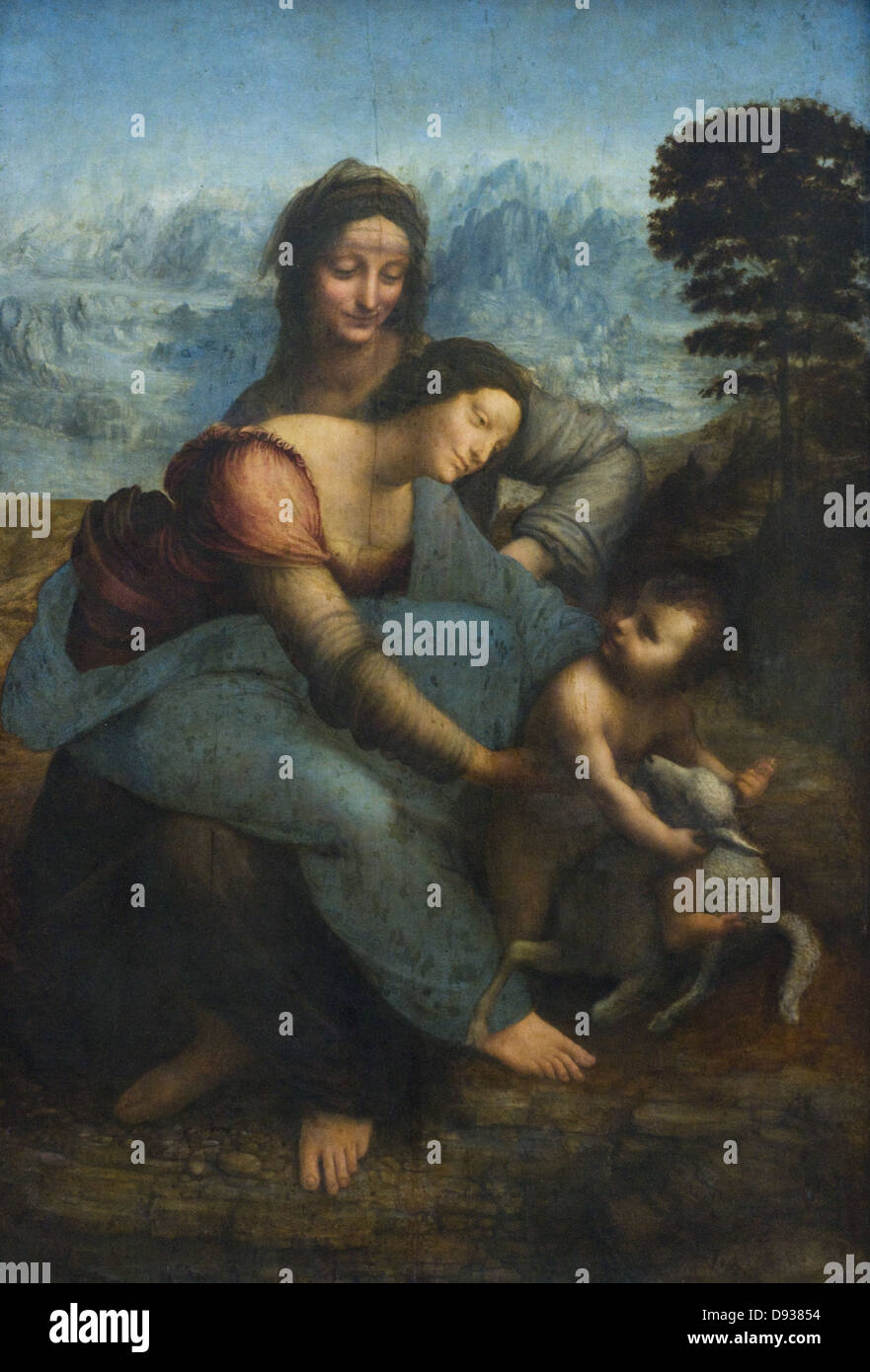 Leonardo da vinci die jungfrau und das kind mit st anne -Fotos und -Bildmaterial in hoher ...