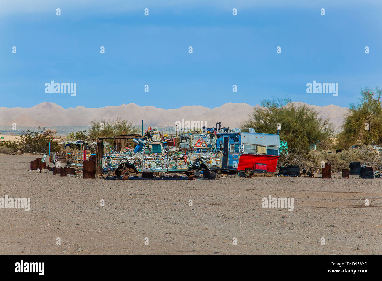 Einen alten Pickup-Truck ist als ein Stück der Volkskunst in der ...