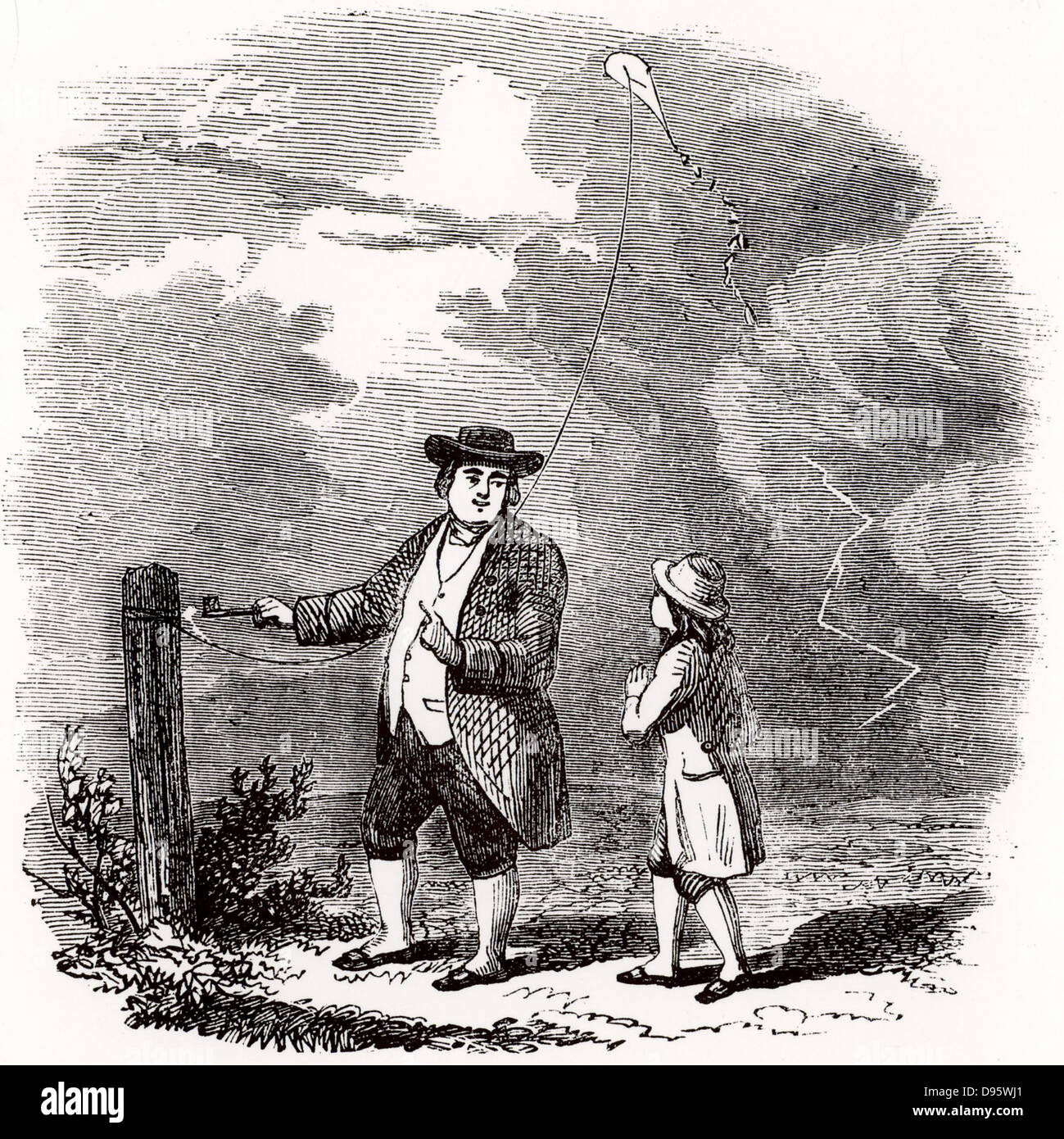 Wissenschaftler experiment elektrizität meteorologie geschichte historisches archiv archiv ...