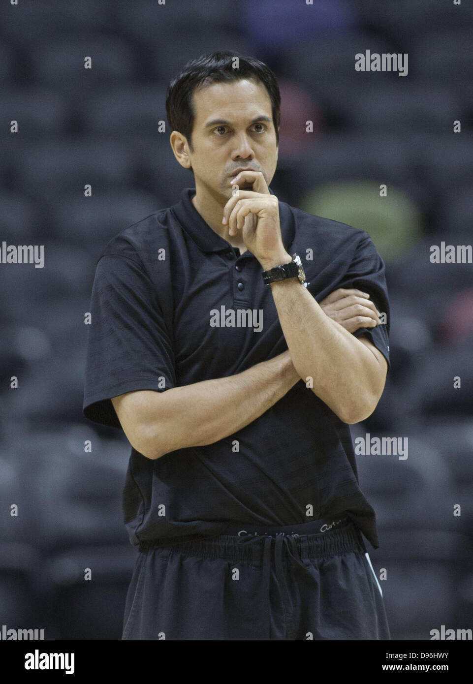 12. Juni 2013 - Los Angeles, Kalifornien, USA - Miami Heat Trainer Erik ...