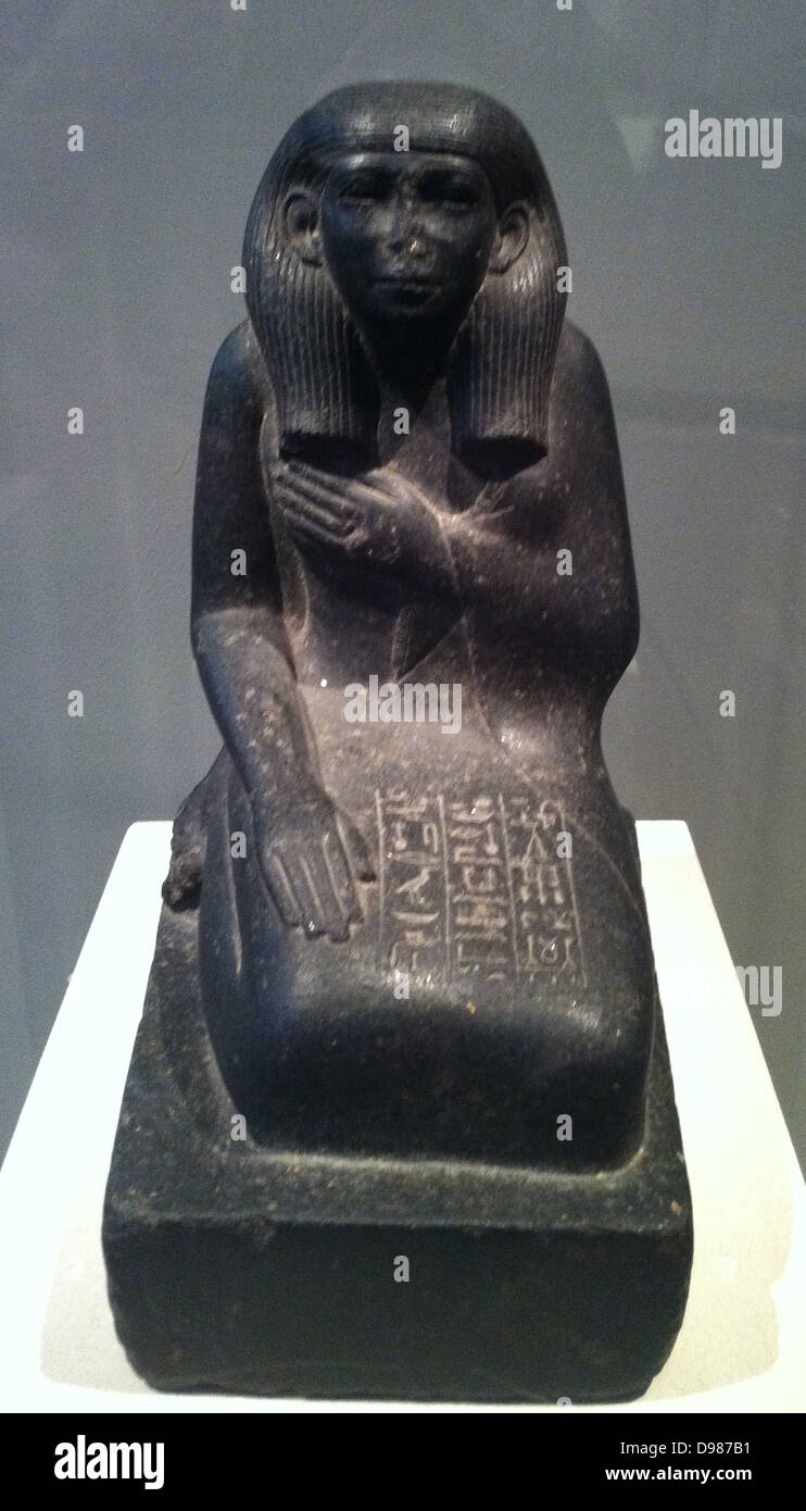 Granodiorit Statue der Krankenschwester Sitsnefru 12. Dynastie, um 1900 ...