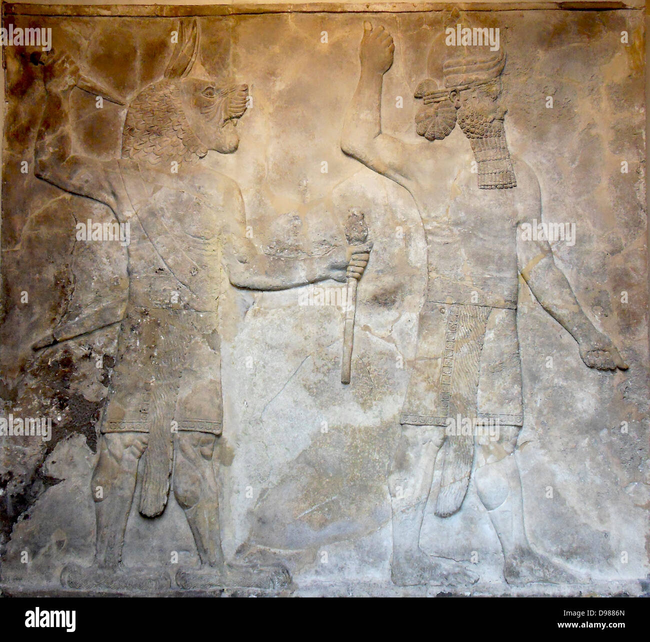 Stein Relief aus dem Süd-westen Palast von König Sanherib (704-681 v ...