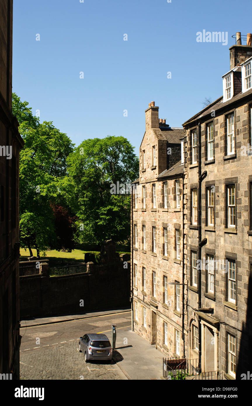 Ansicht der Merchant Street, in der Altstadt von Edinburgh, Schottland ...