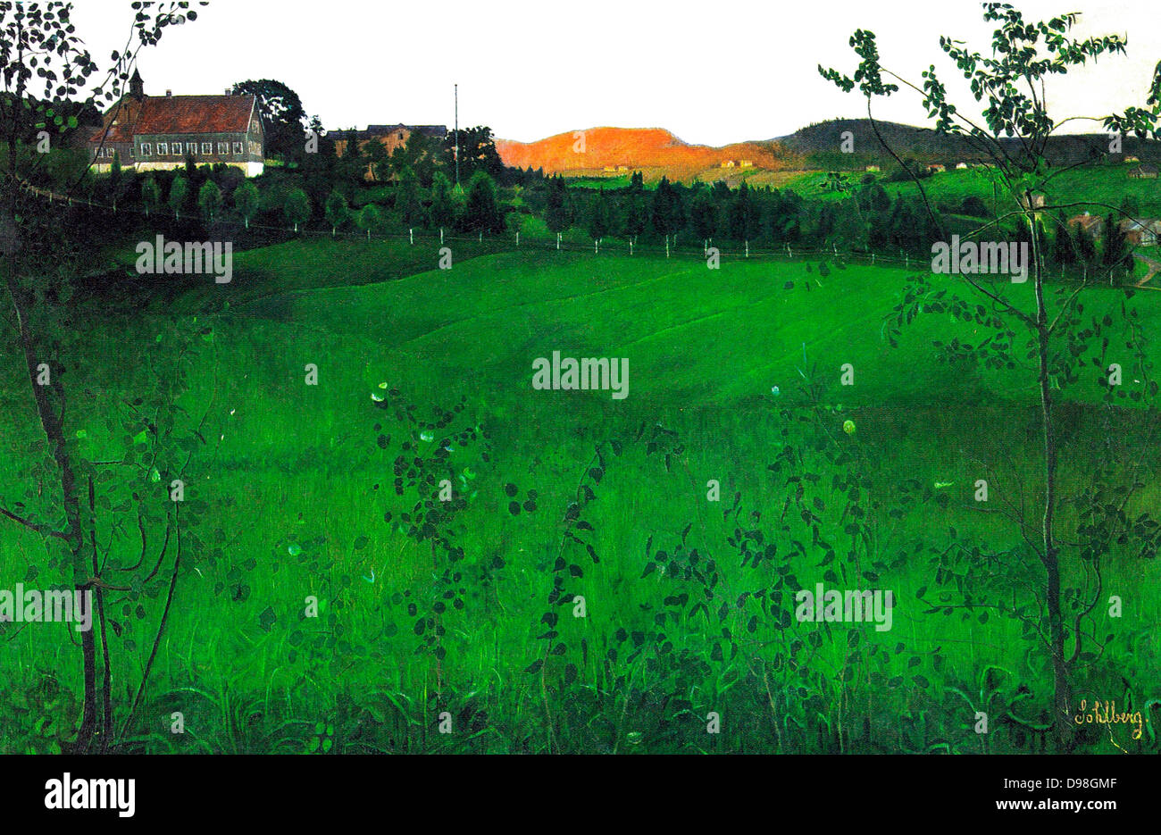 Harald Sohlberg (Norwegen 1869-1935) Reife Vororte, Öl auf Leinwand ...