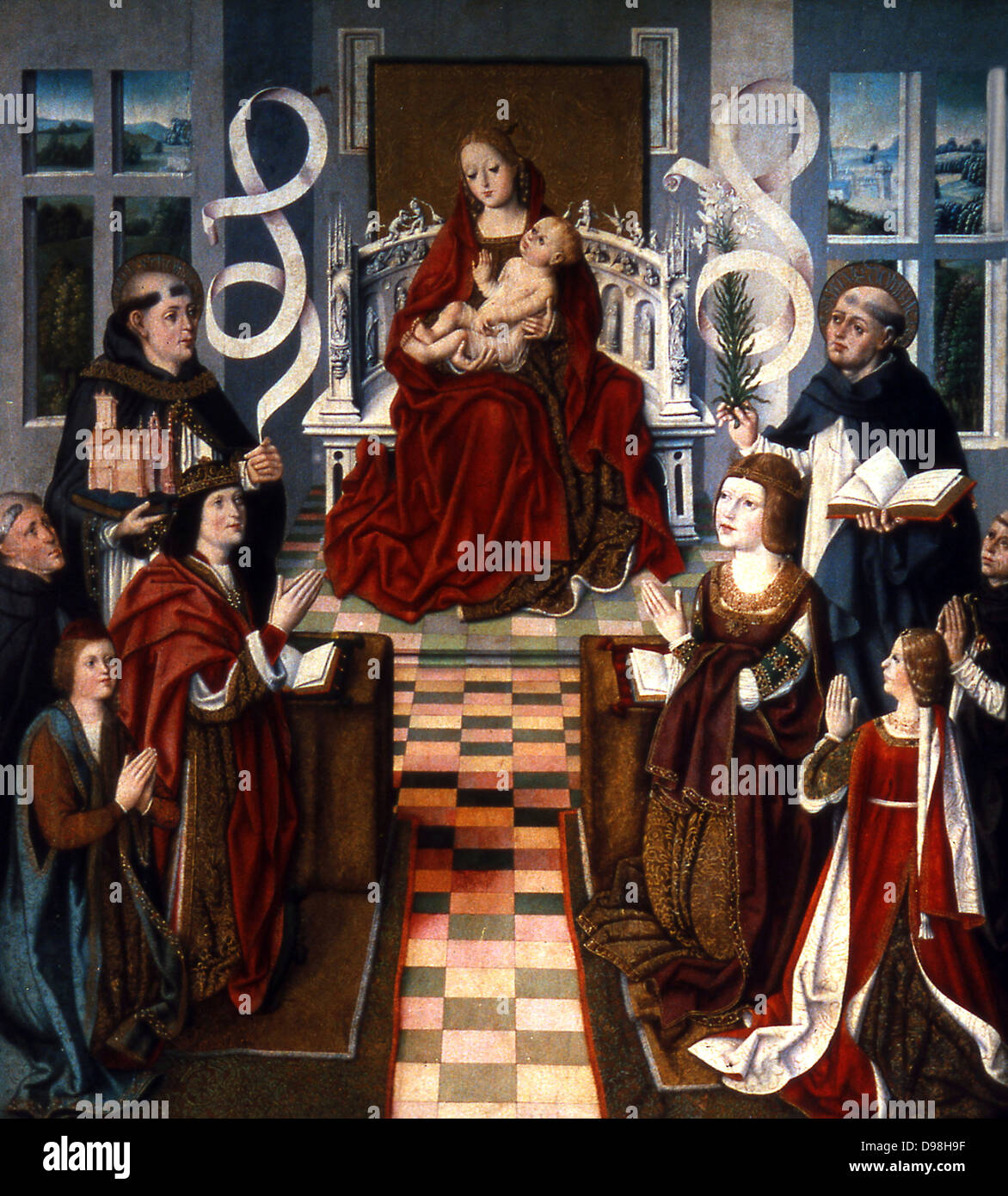 Virgen de Los Reyes Católicos 15. Jahrhundert anonym Malerei zeigt Königin Elizabeth (rechts ...