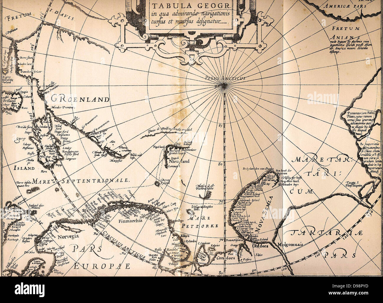 Karte von 1611 des dritten Reise von William Barentsz (c 1550-1597 ...