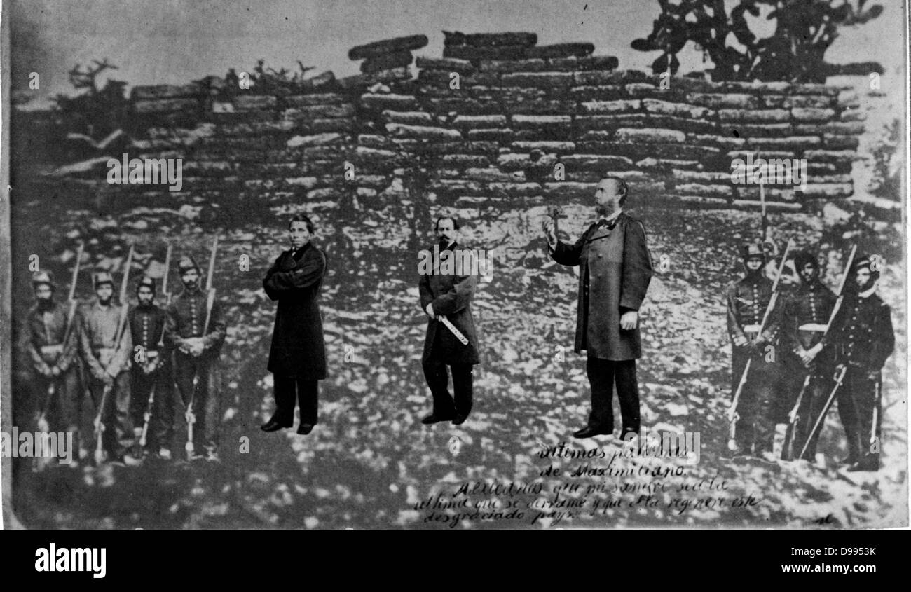 Execution of maximilian Schwarzweiß-Stockfotos und -bilder - Alamy