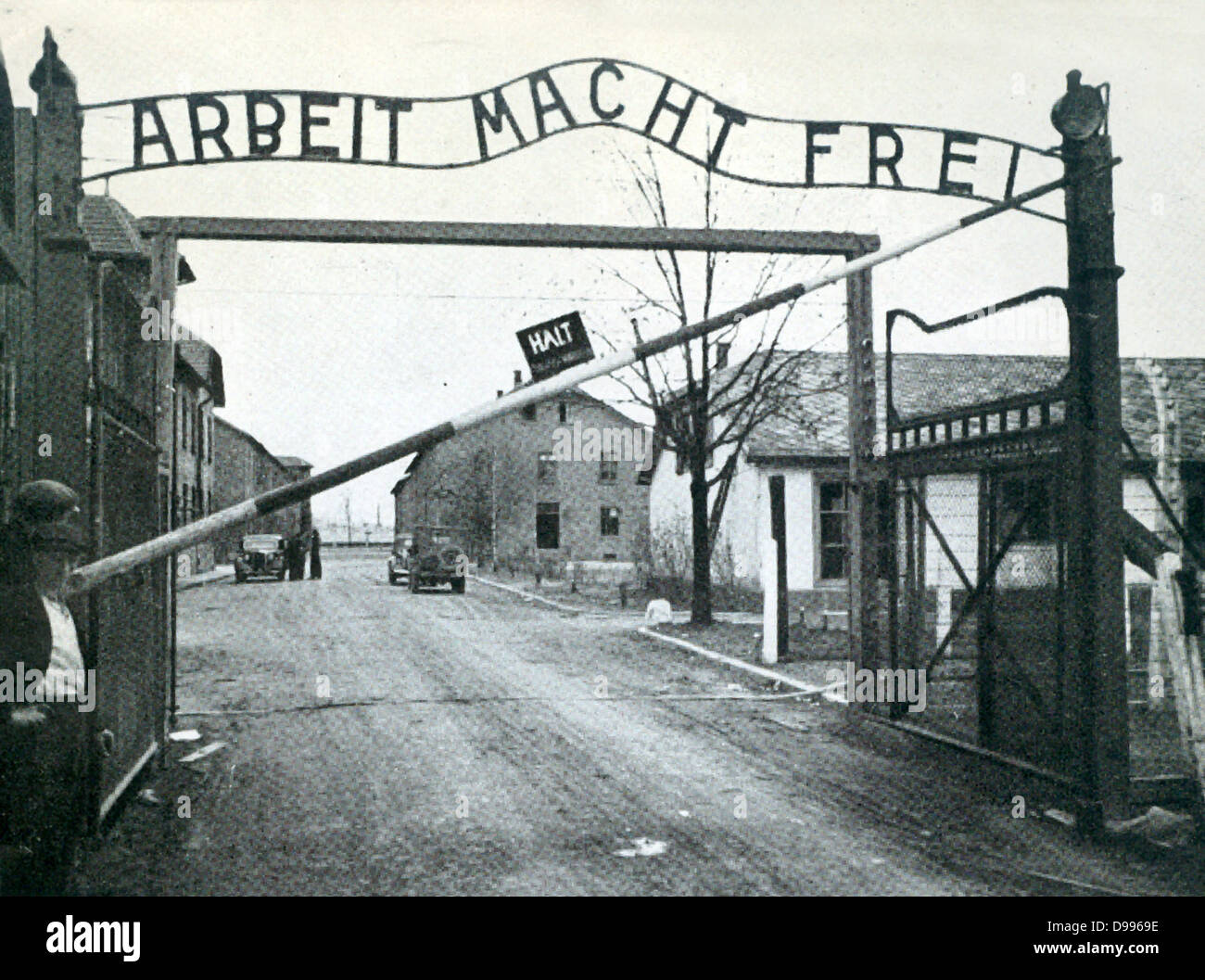 Das wichtigste Tor des KZ Auschwitz Stockfotografie - Alamy