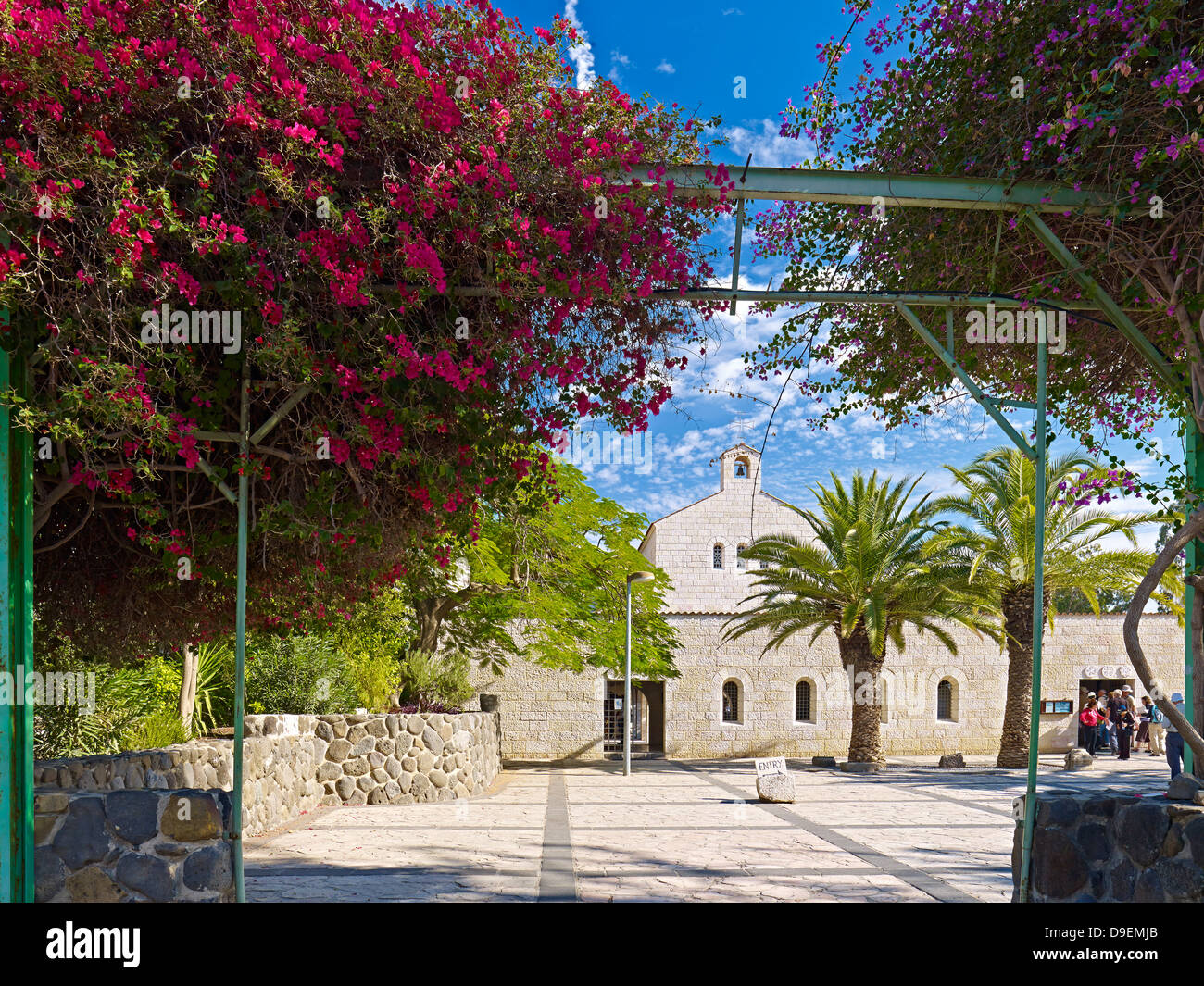 Kirche der Multiplikation in Tabgha am See Genezareth, Israel ...