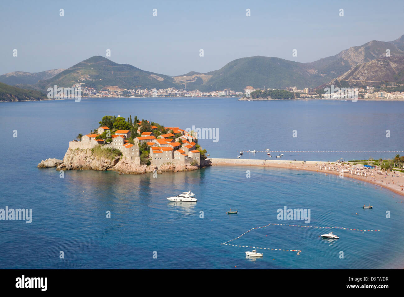 Sveti Stefan, Budva Bay, Budva Riviera, Montenegro Stockfotografie - Alamy