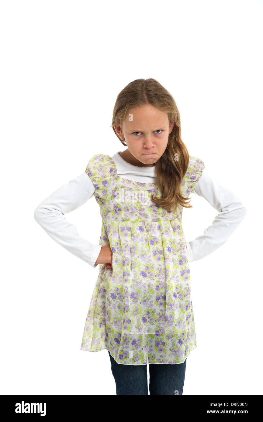 Kind ist genervt, Mädchen (Model-Release Stockfotografie - Alamy