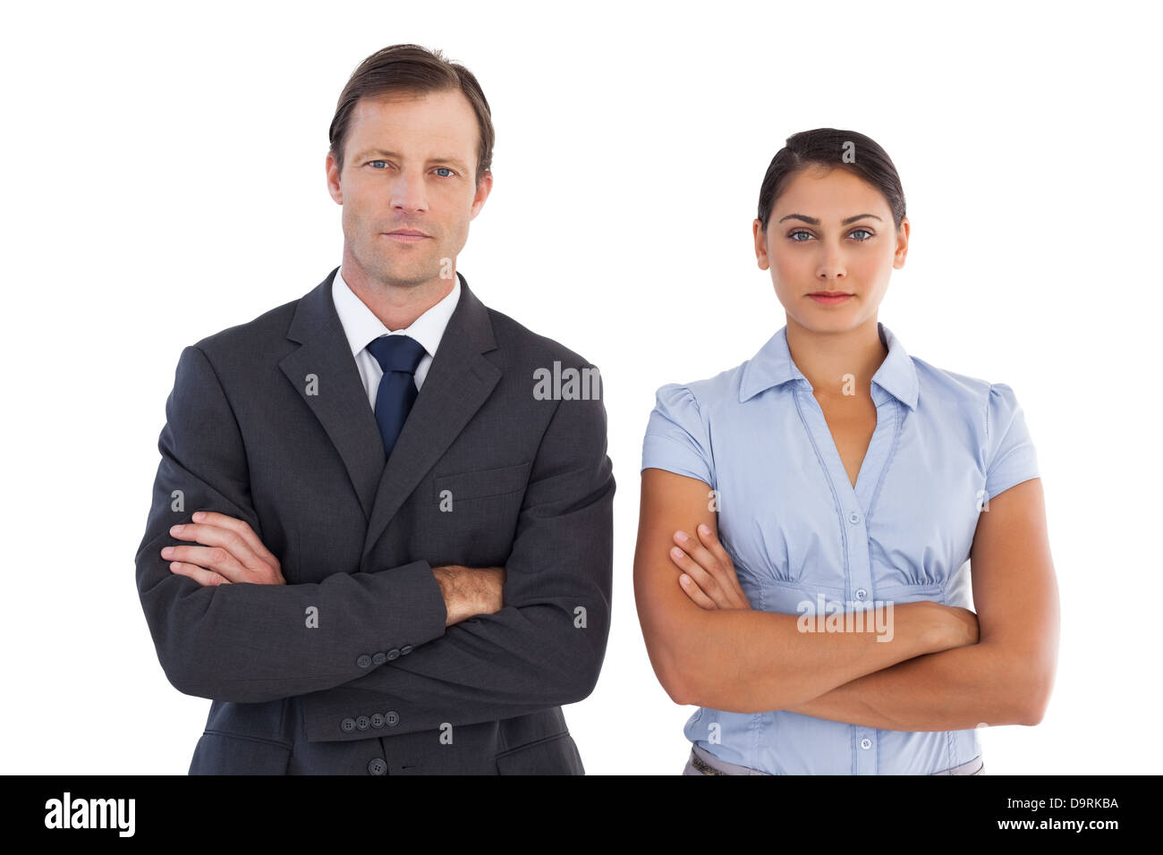 Co-Arbeitnehmer, die nebeneinander stehen Stockfotografie - Alamy