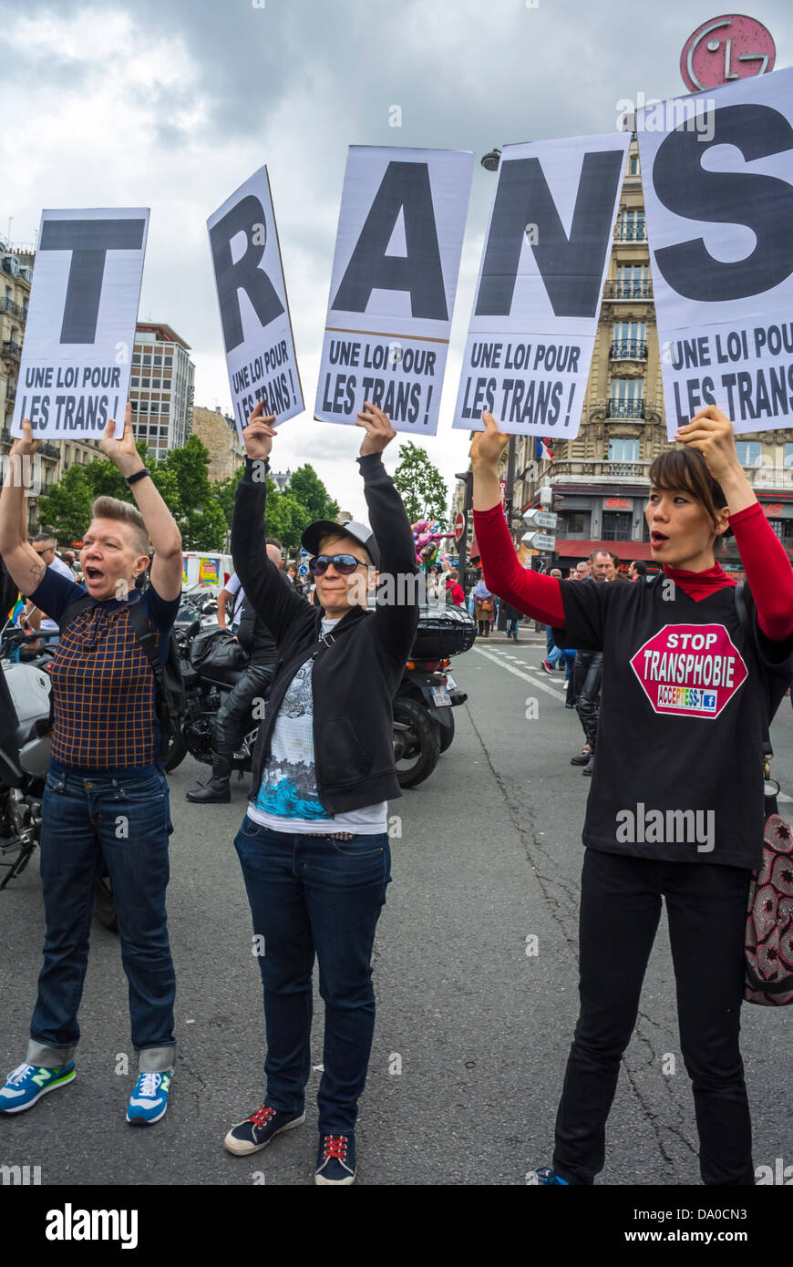 Paris, Frankreich, Transgender-Gruppen protestieren bei der jährlichen ...