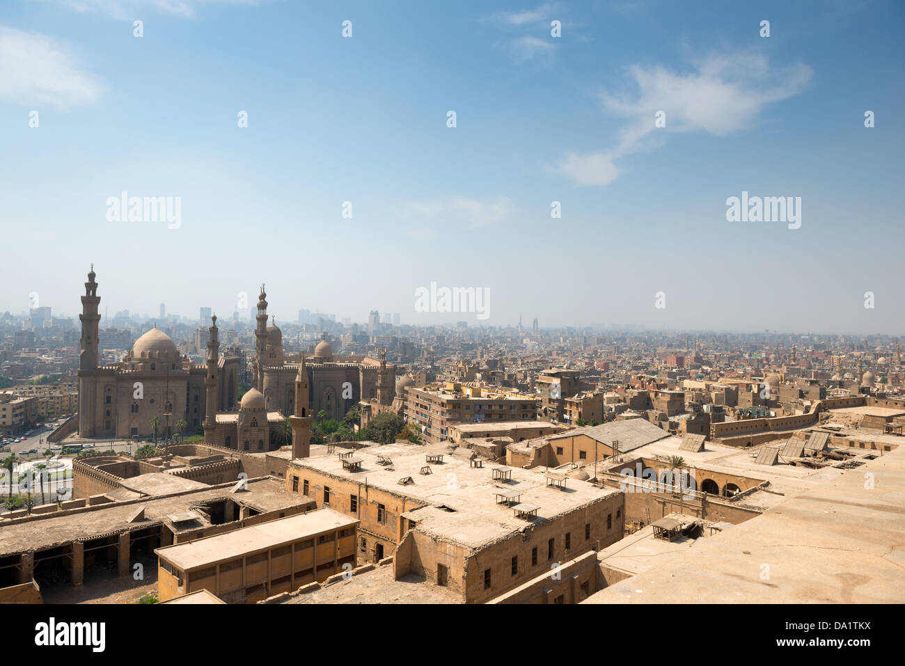 Blick auf Cairo Slums von Zitadelle. Kairo, Ägypten Stockfotografie - Alamy