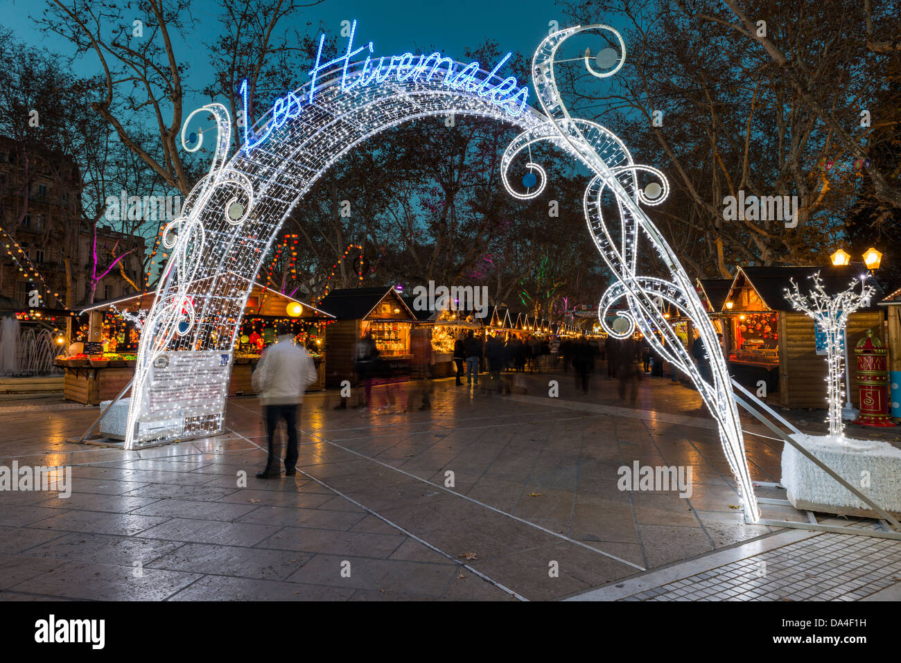 Christmas Market Montpellier Hérault Languedoc Roussillon Stockfotos ...