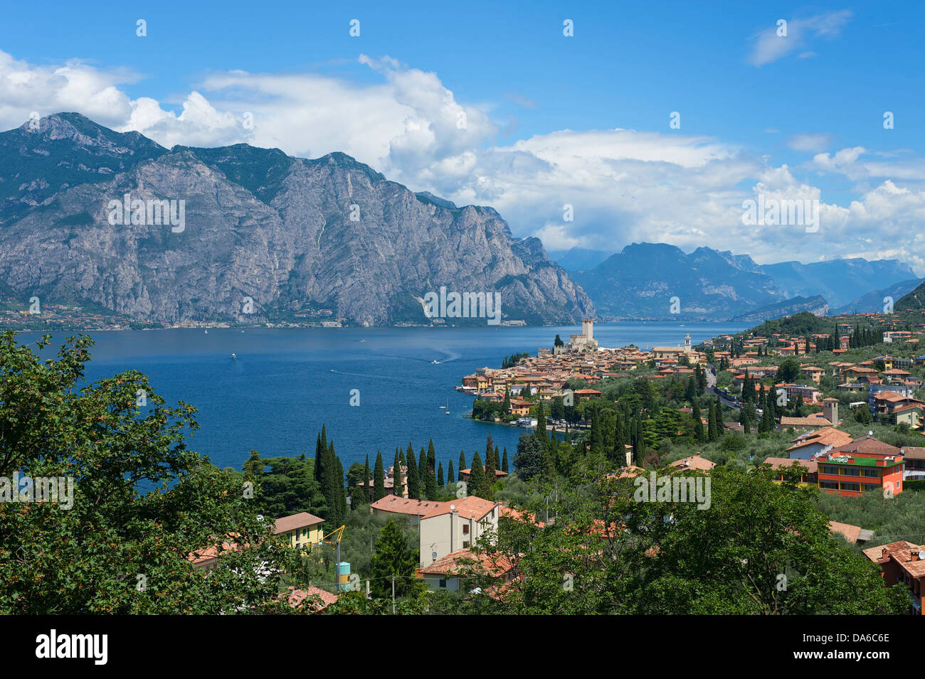Lago di Garda, Malcesine, Gardasee, Italien, Europa, Blick auf die ...
