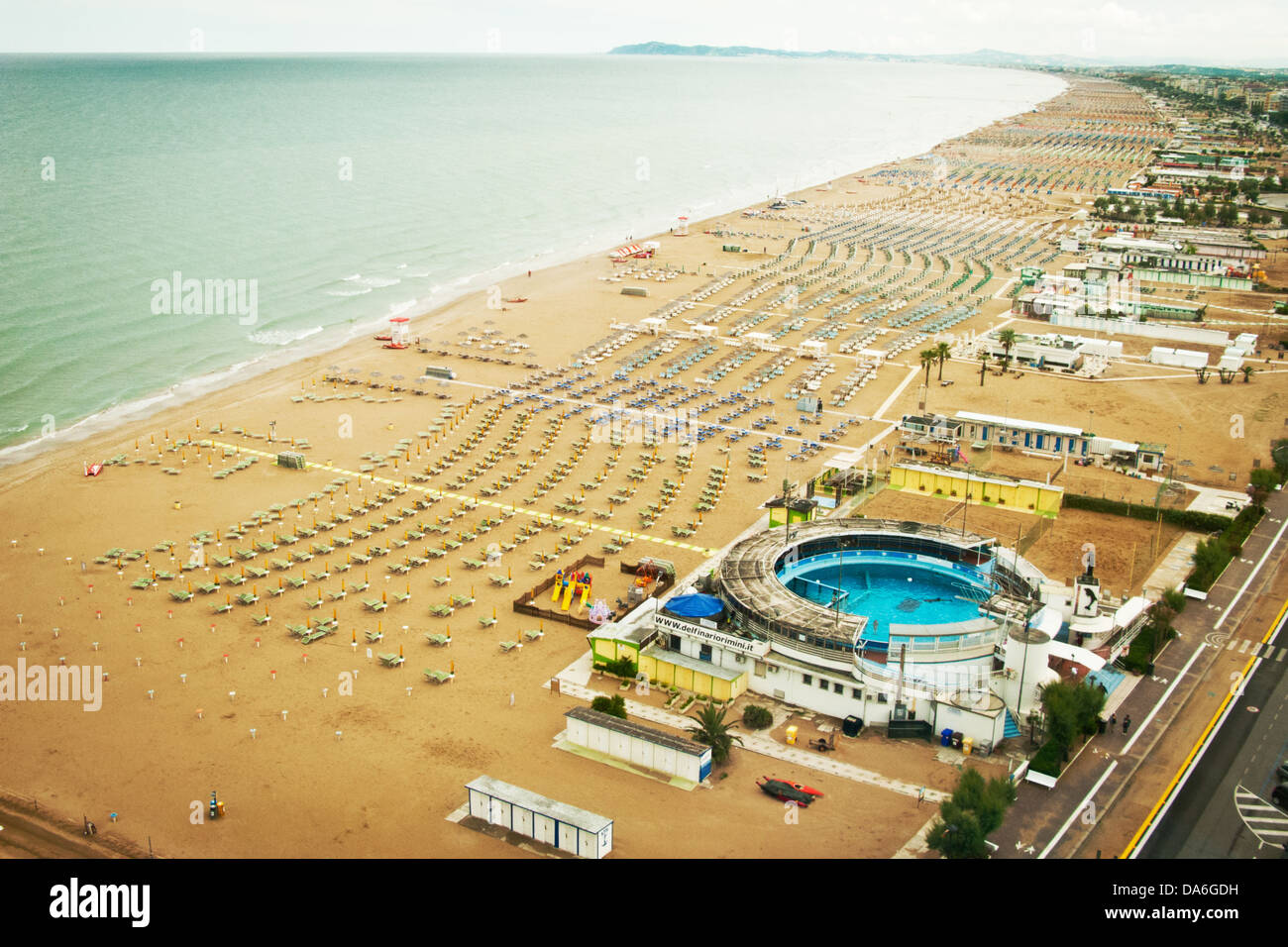 Am Strand von Rimini anzeigen Stockfotografie - Alamy