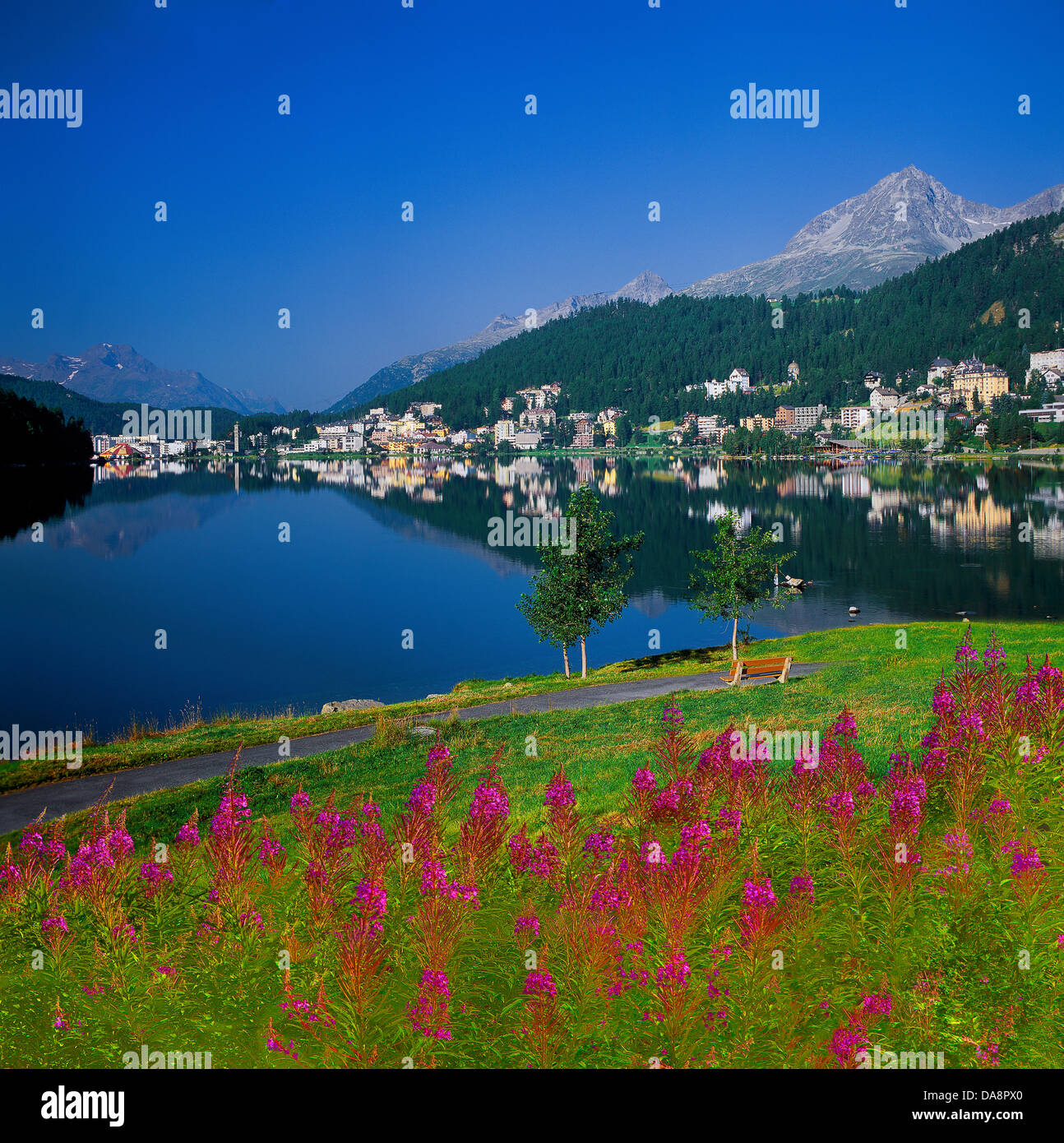 Schweiz, Graubünden, Graubünden, Engadin, Oberengadin, St. Moritz, St ...