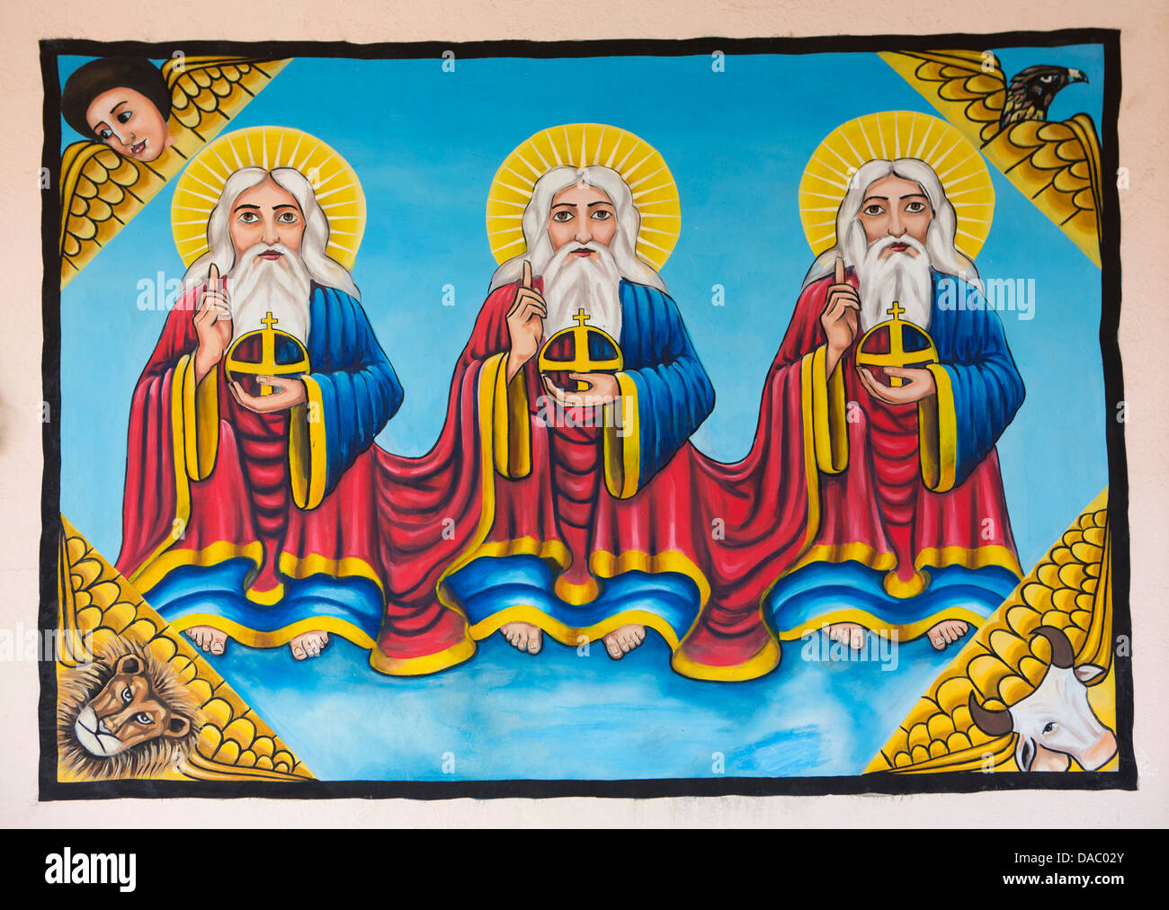 Afrika, Eritrea, Massawa, Tualud, Str. Marys Kathedrale Kirche drei weisen Männer bemalten ...